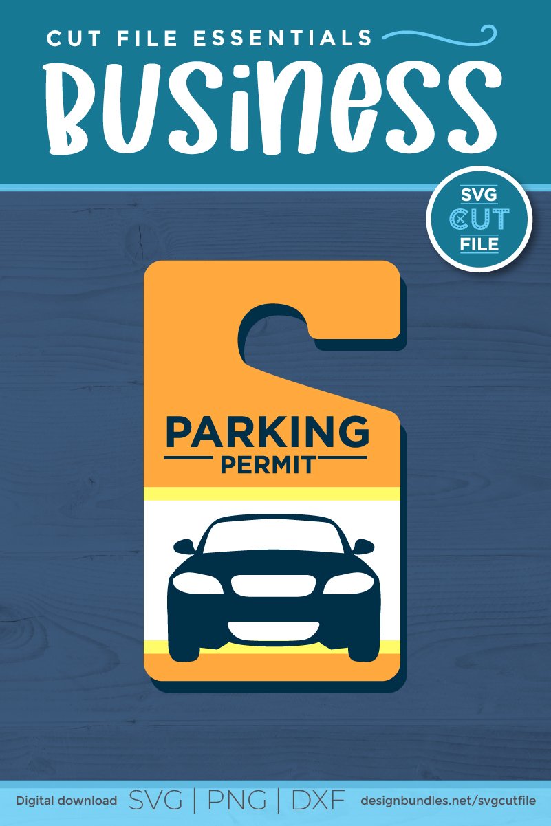 Parking pass svg- a parking permit tag template for crafters (559379 ...