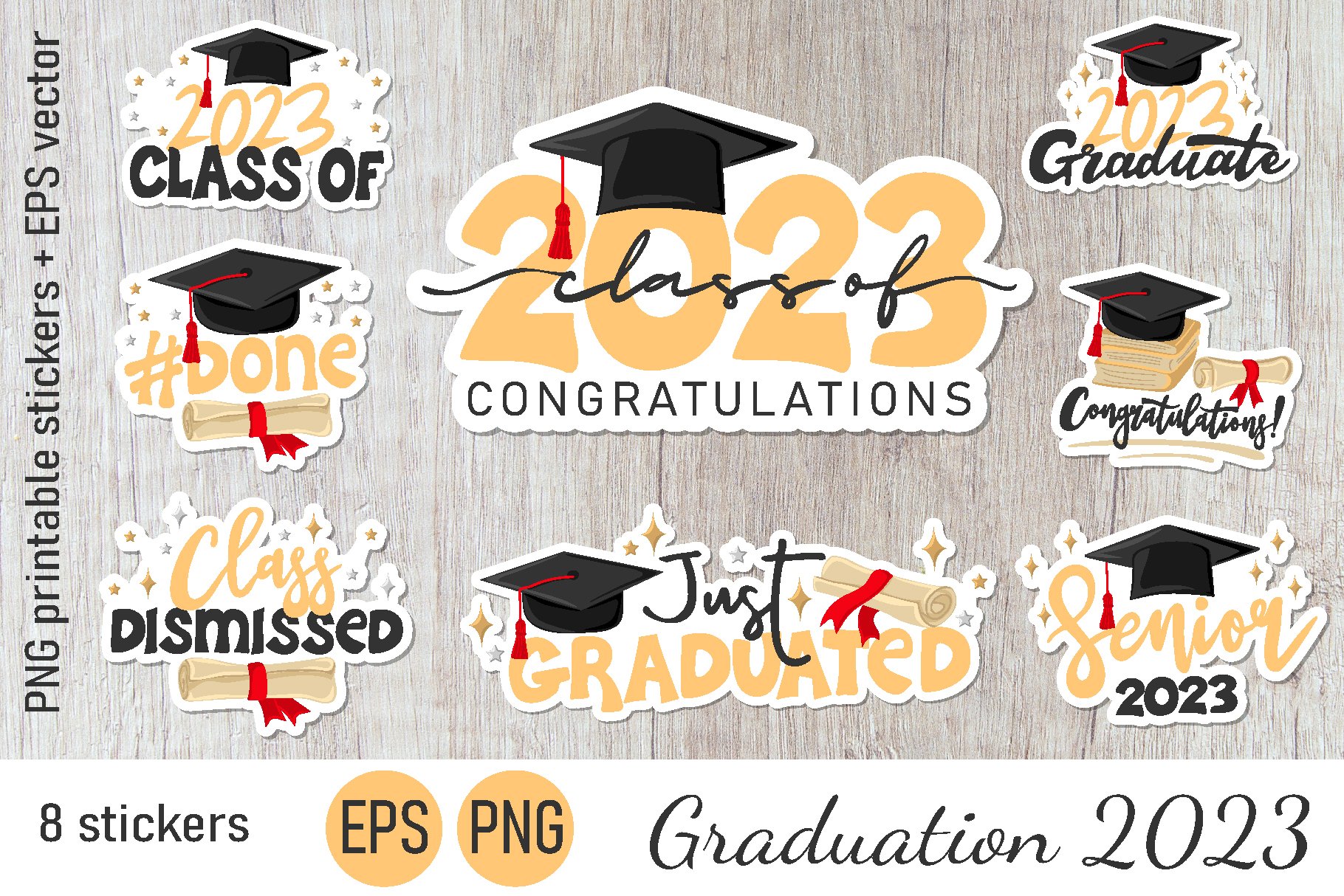 Printable Graduation Stickers