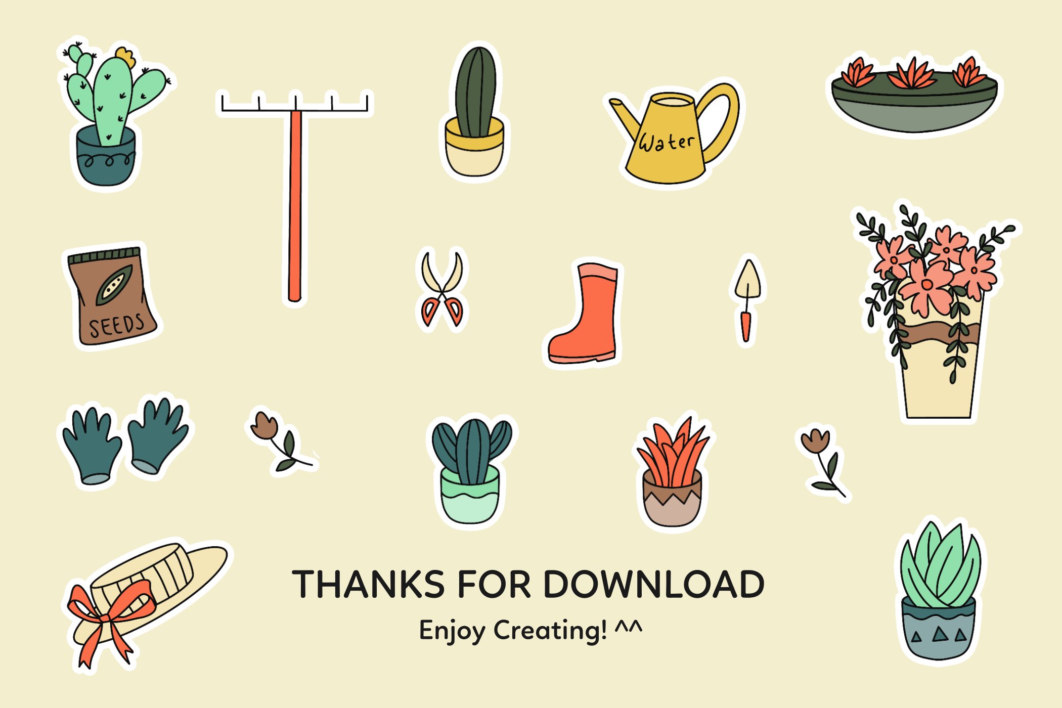 Gardening Printable Stickers Sheet (940666) | Stickers | Design Bundles