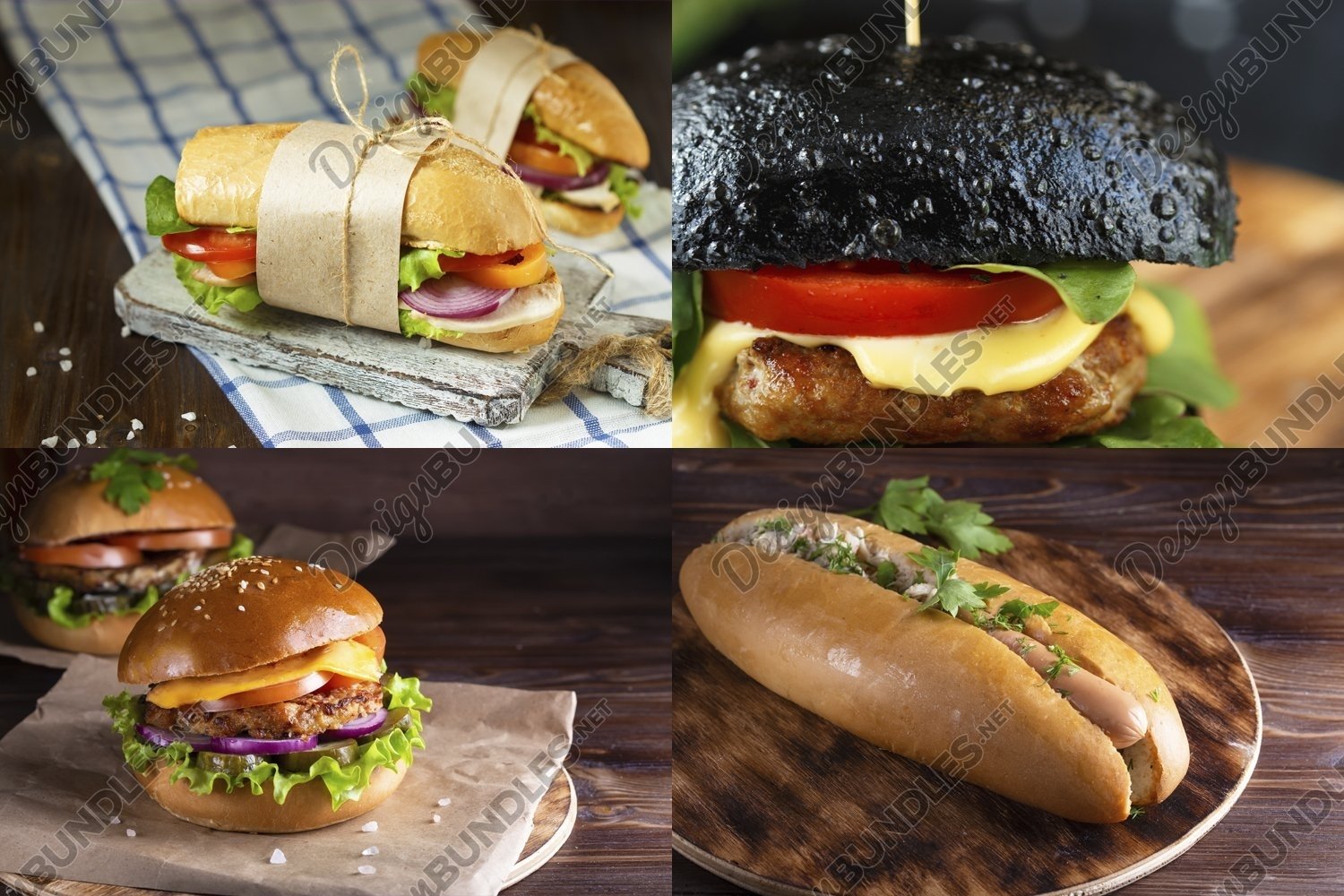 Big fast food set (834359) | Food and Drink | Design Bundles