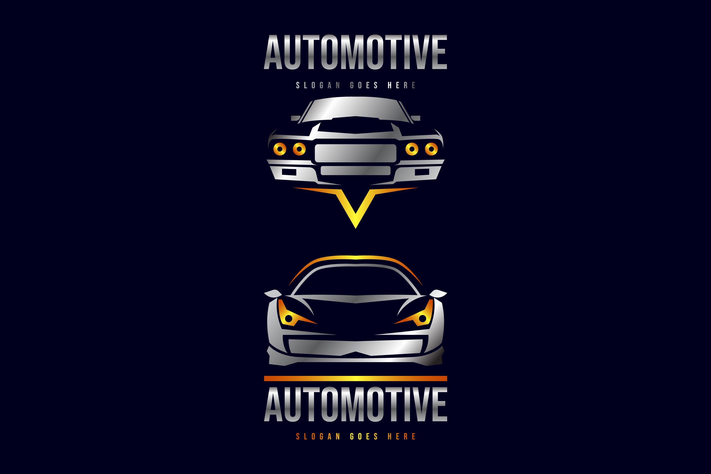 Realistic Metallic Car Logo
