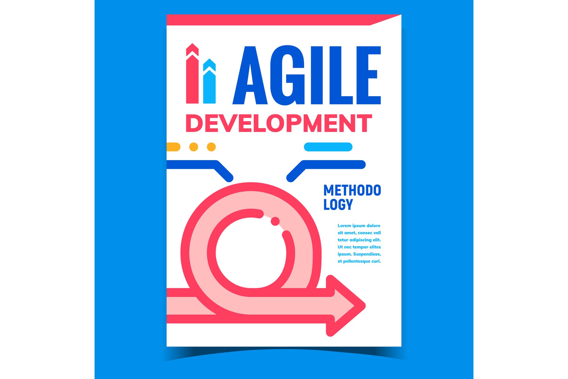 Agile Development Creative Promo Poster Vector (787309) | Illustrations ...
