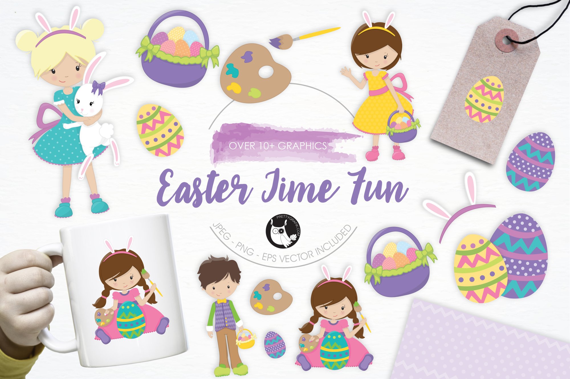 Easter Time Fun graphics and illustrations (17155) | Illustrations ...