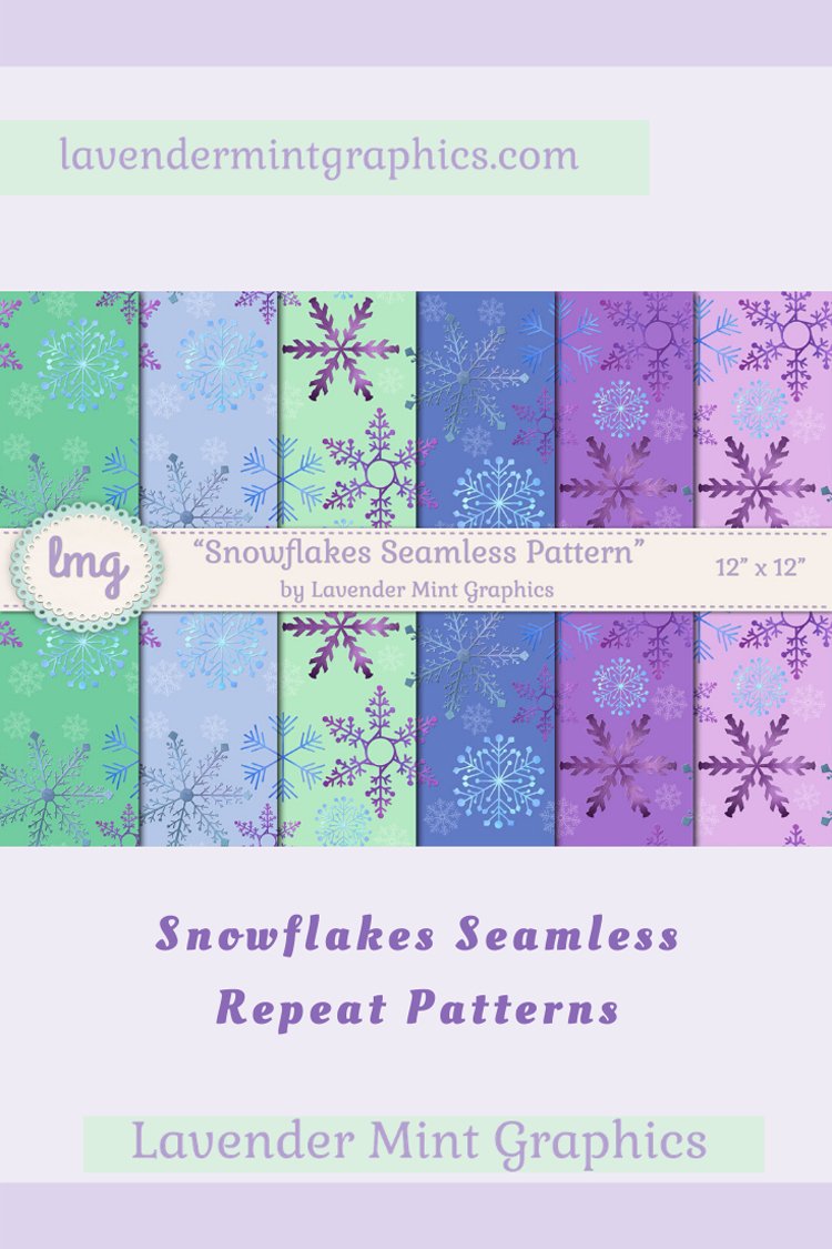 Christmas Winter Holiday Snowflakes Seamless Patterns (392525 ...
