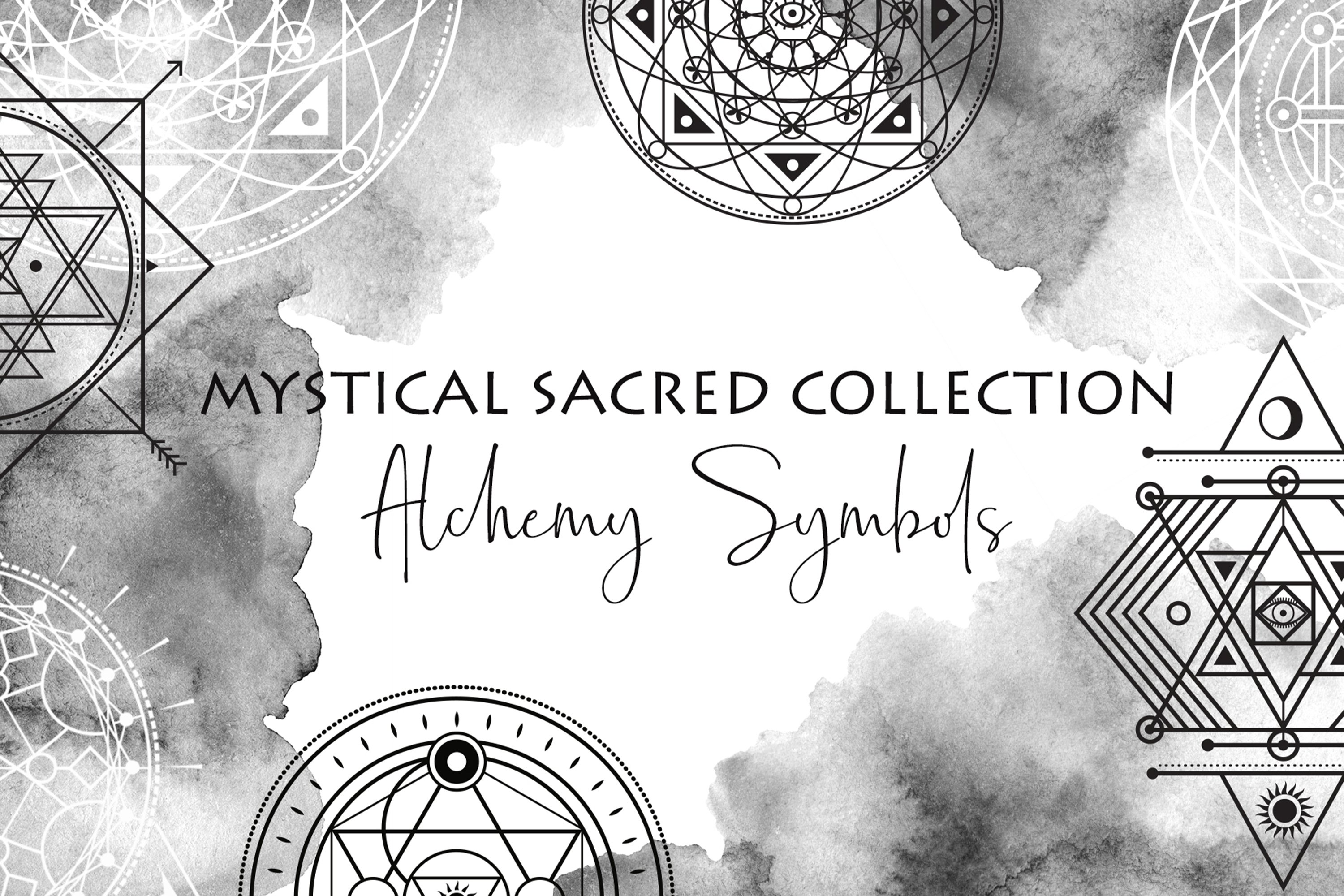 Sacred Symbols Mystical Set. SVG PNG JPG EPS AI DXF (561505) | Objects ...