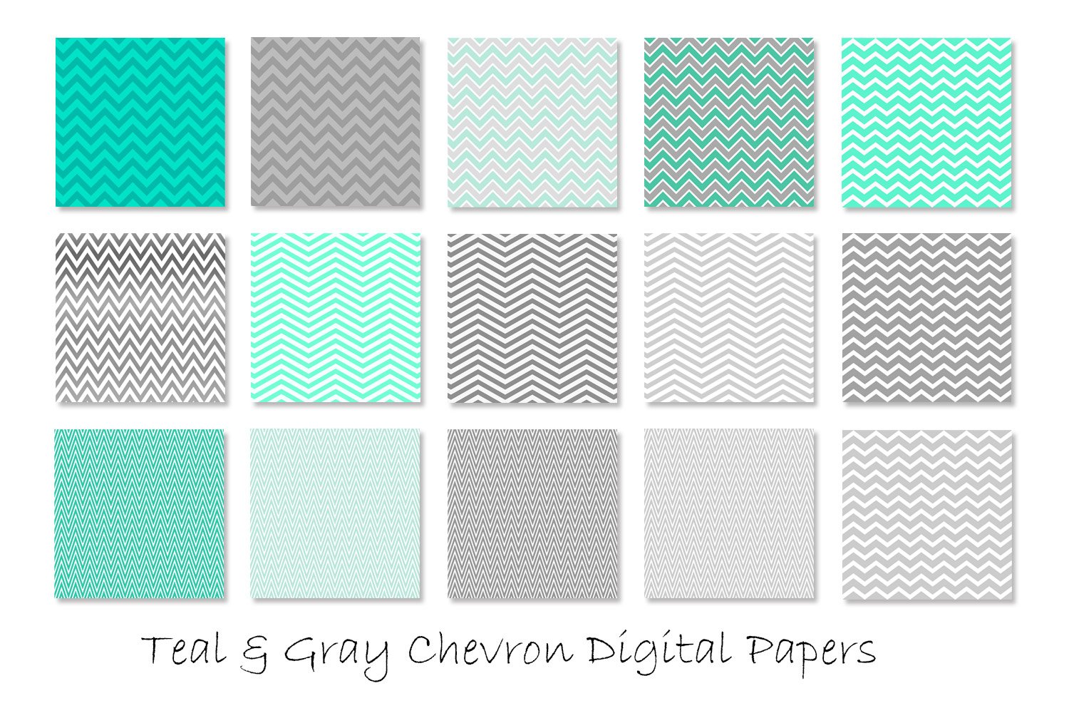 Gray And Teal Chevron Background
