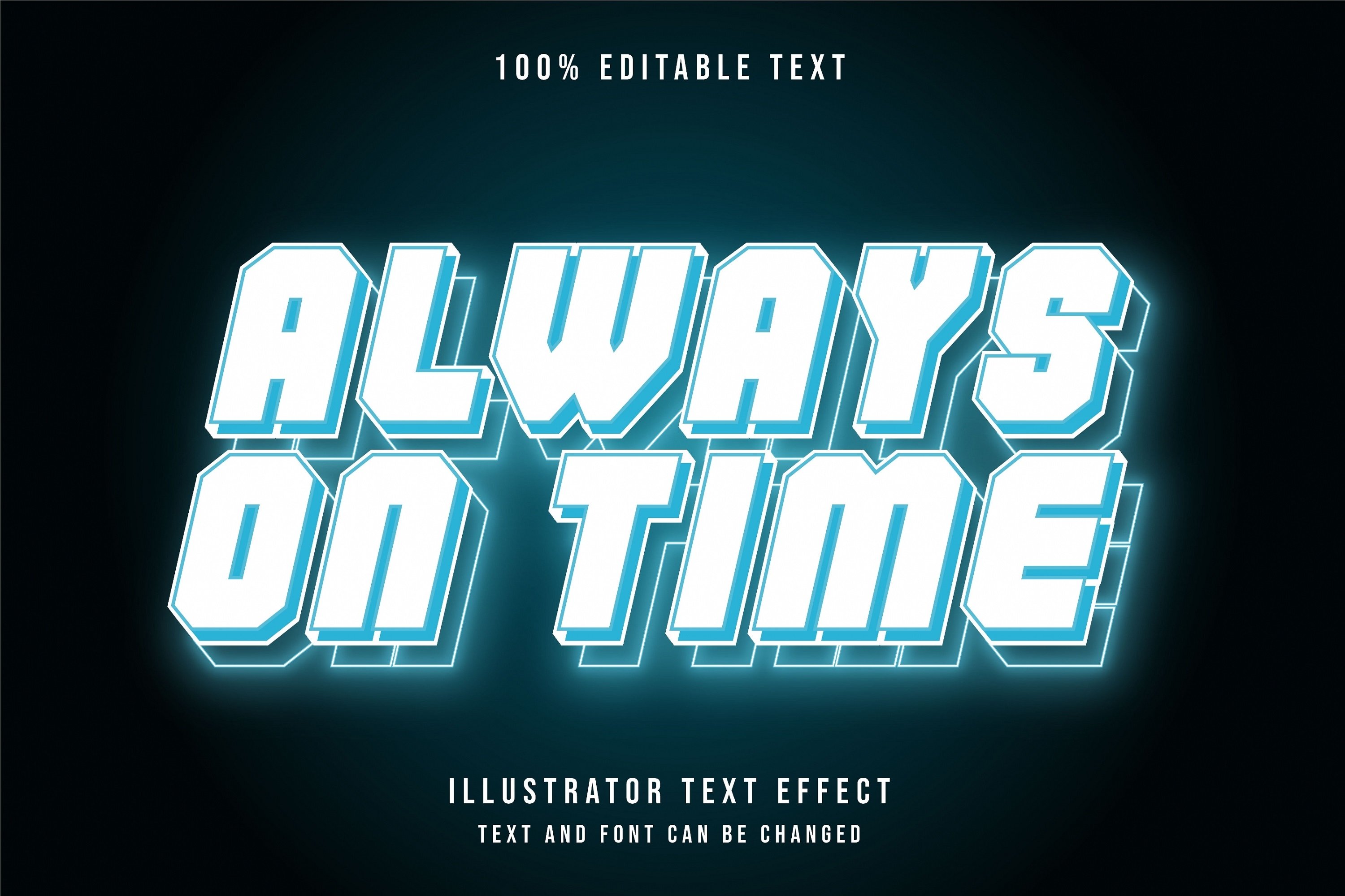 always on time - Text Effect (896326) | Illustrator Plugins | Design ...