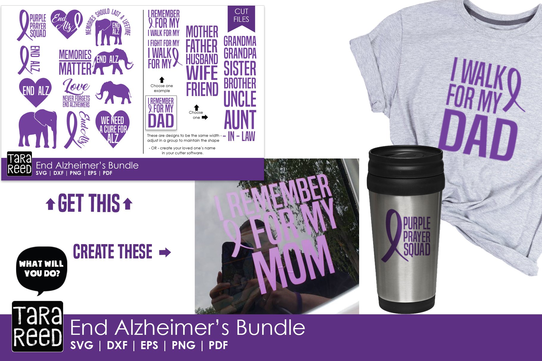 End Alzheimer's Bundle (80819) | Cut Files | Design Bundles