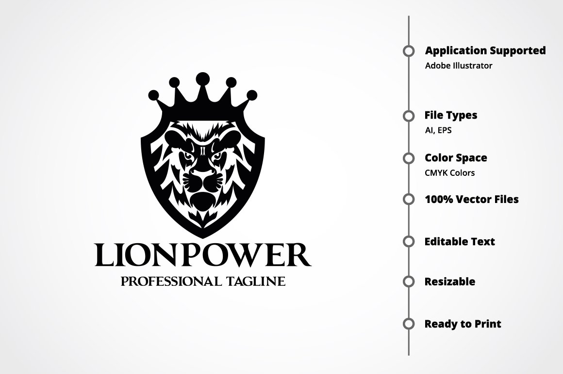 Lion Power Logo (675778) | Logos | Design Bundles