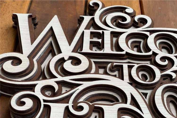 WELCOME (721526) | Laser Engraving | Design Bundles