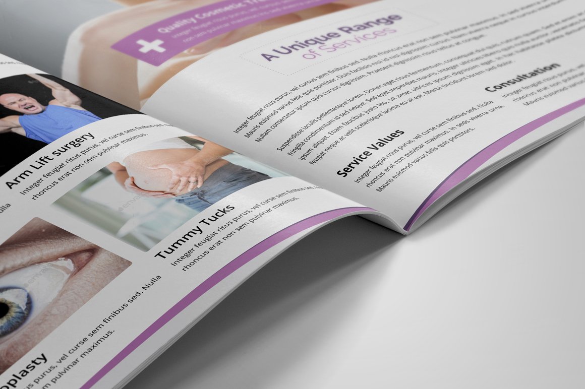Medical Cosmetic Skin Care Brochure (161228) | Brochures | Design Bundles