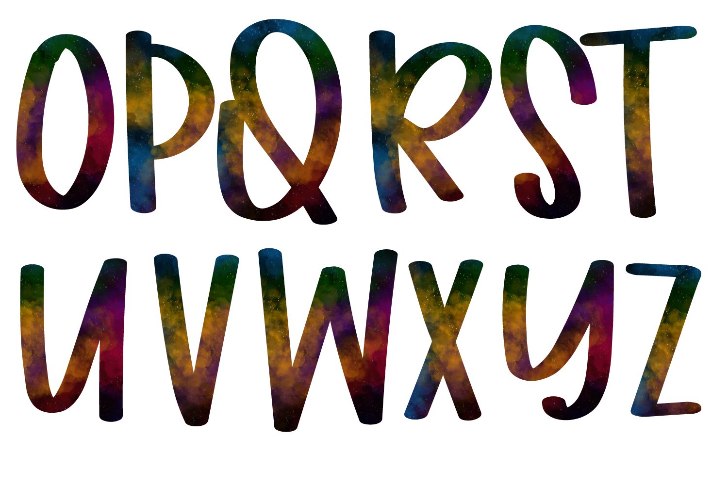 Galaxy Alphabet - Letters & Numbers (596418) | Elements | Design Bundles