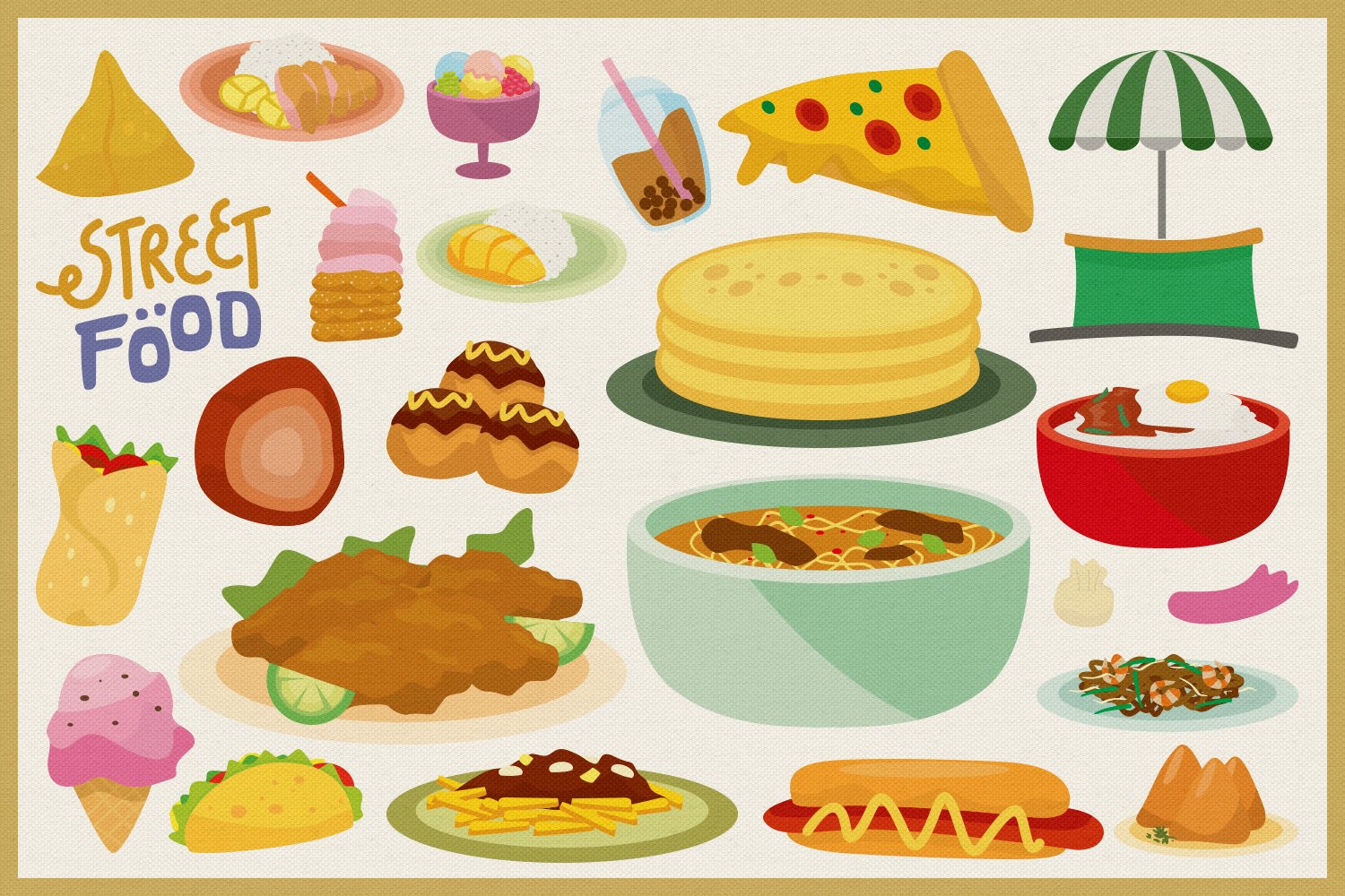 Street Food Vector Clipart Pack