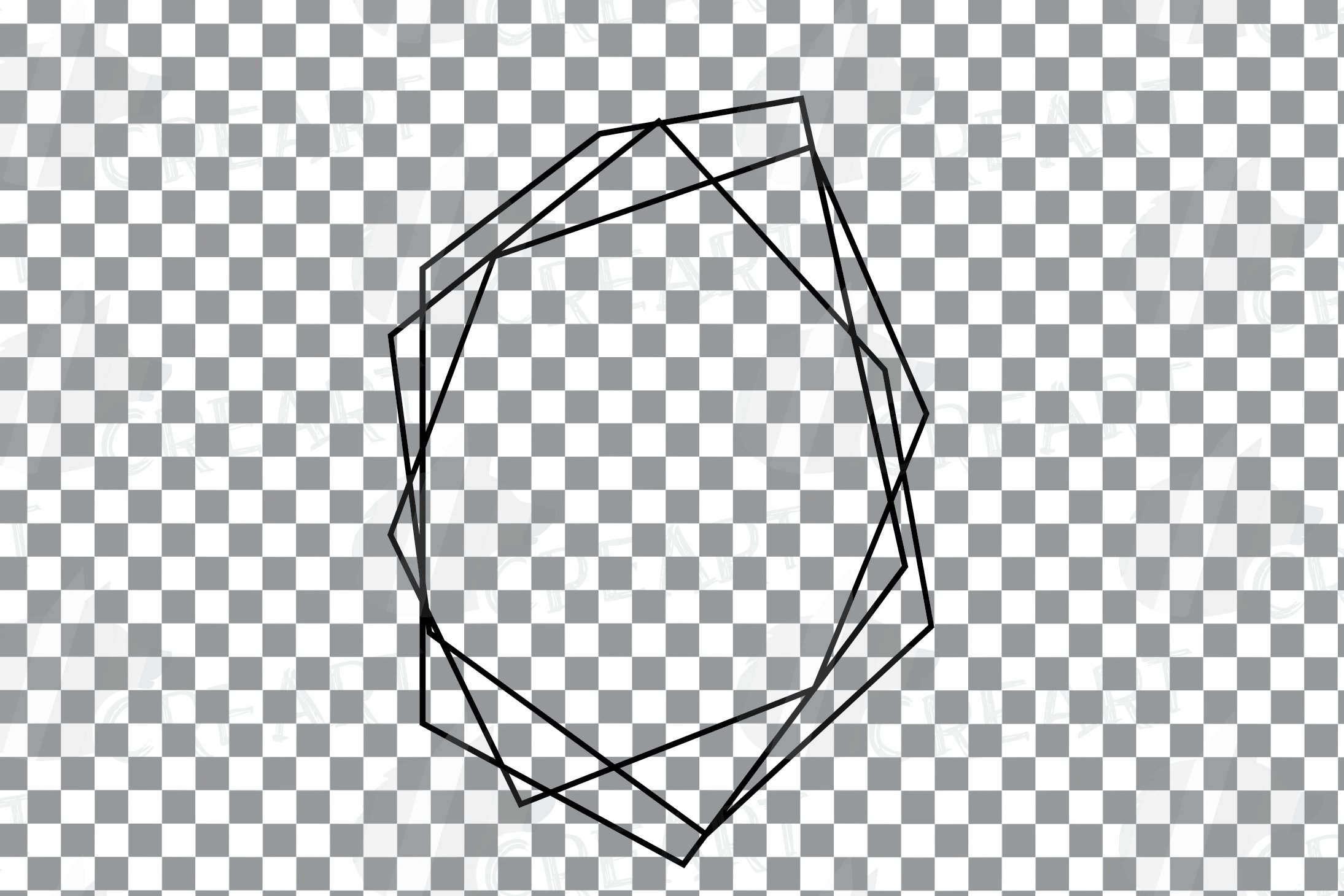 Geometric black frames clip art. Wedding invite geo borders. (460893 ...