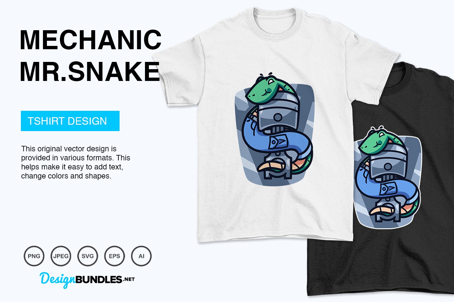 Mechanic Mr. Snake Vector Illustration