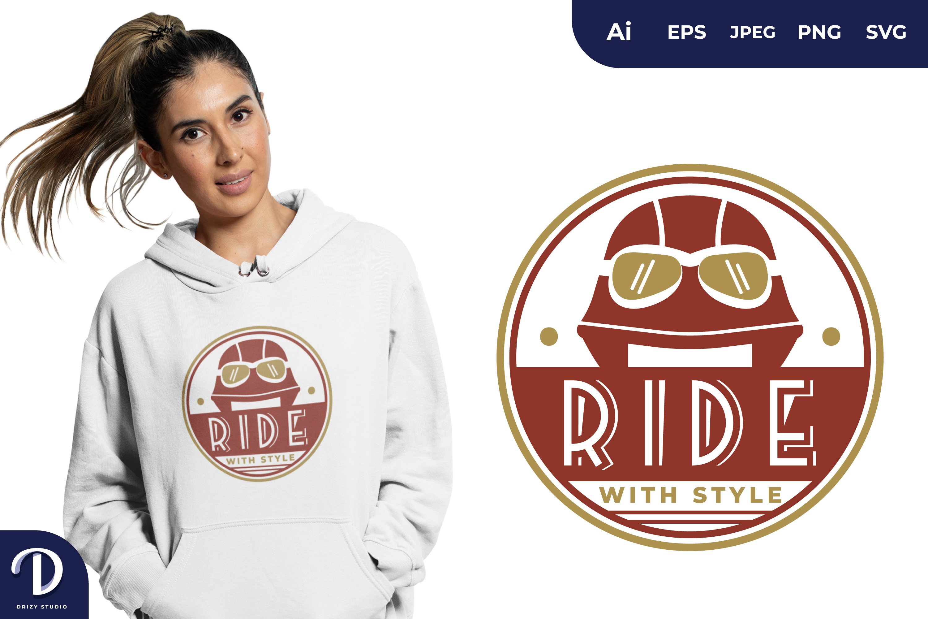 Ride With Style Hand Drawn Lettering for T-Shirt Design (1176479 ...