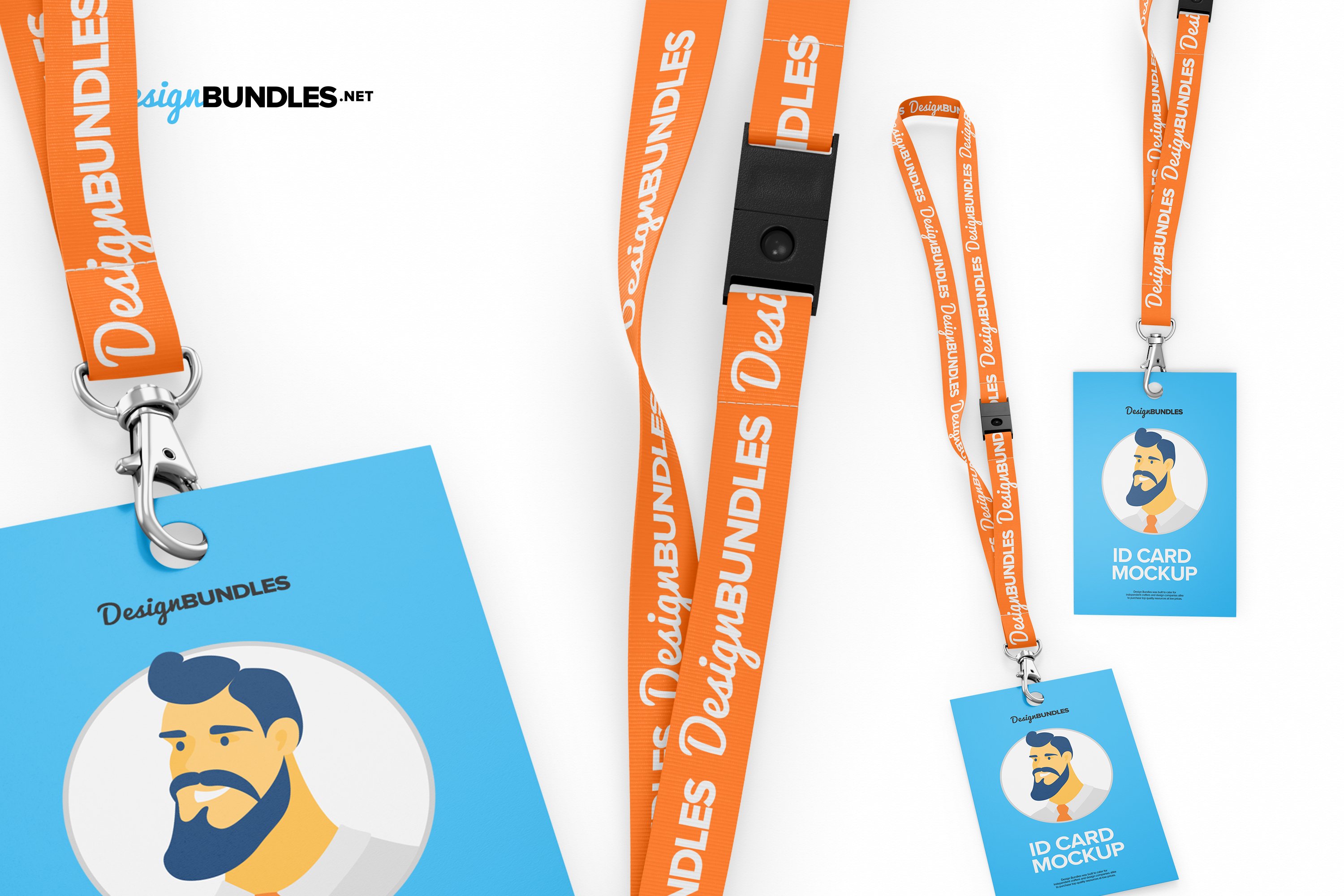 Two ID Card PSD Mockups