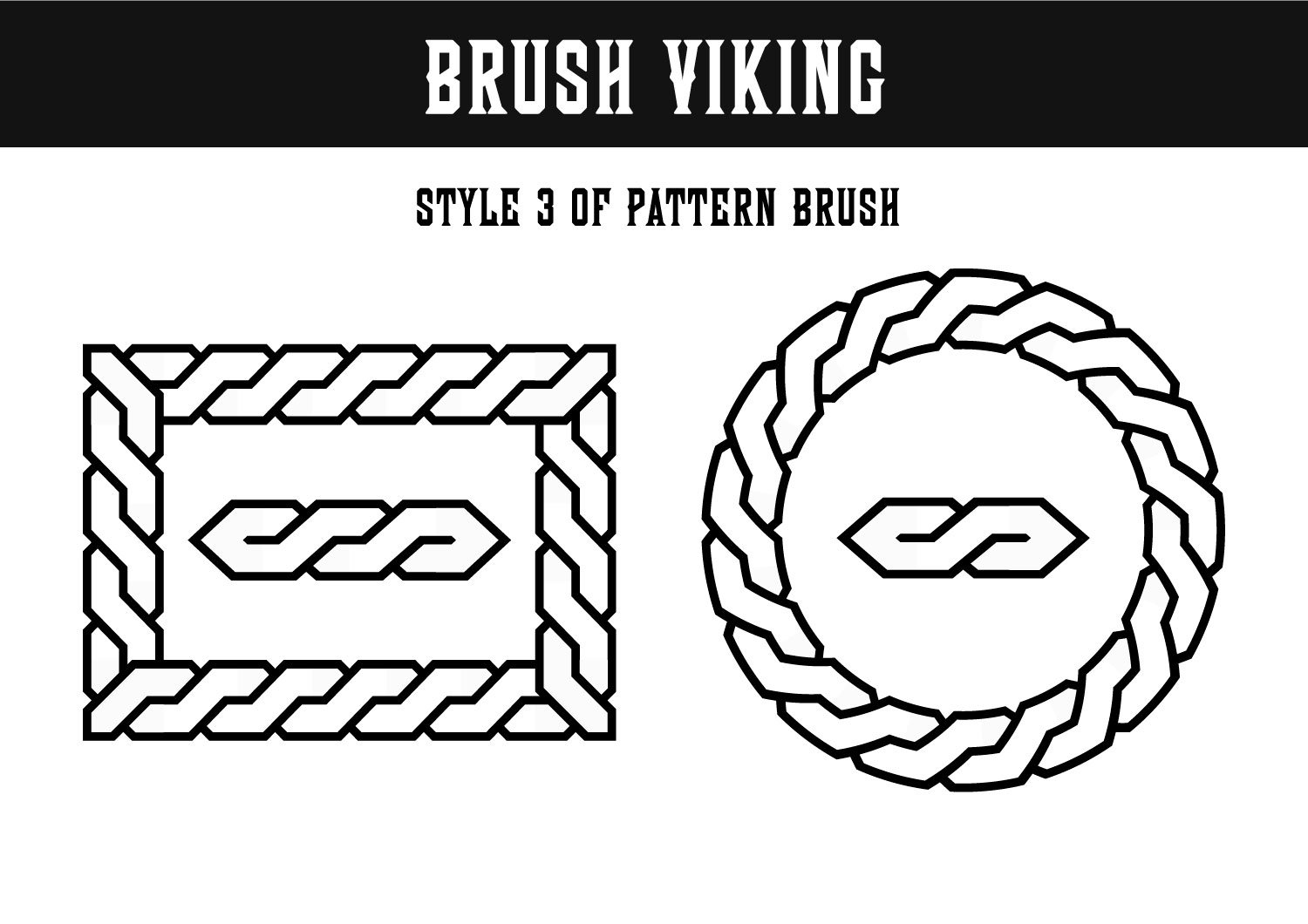 Pattern Brush Viking braid Illustrator (65834) | Decorations | Design ...
