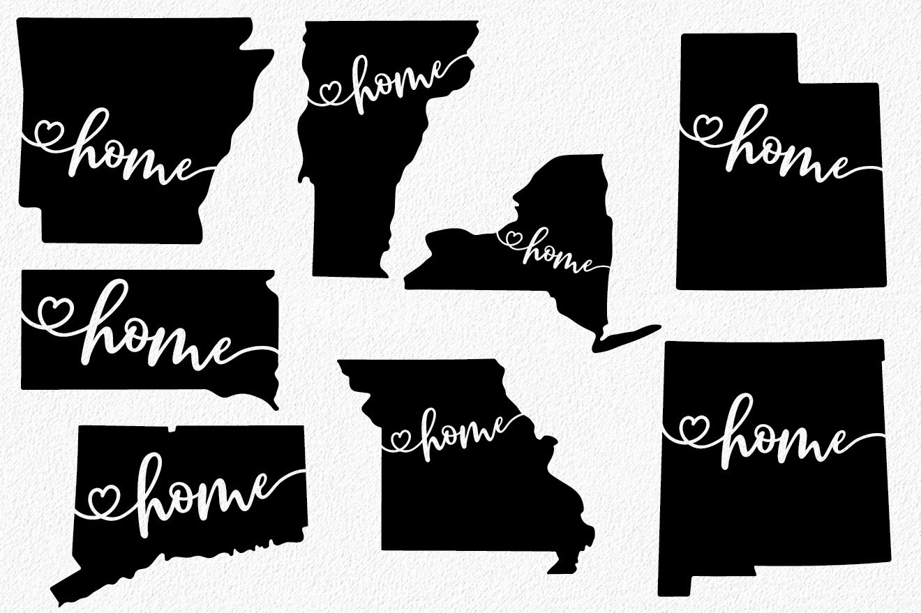 50 States SVG Bundle - Home State SVG Cut File (605754) | SVGs | Design ...
