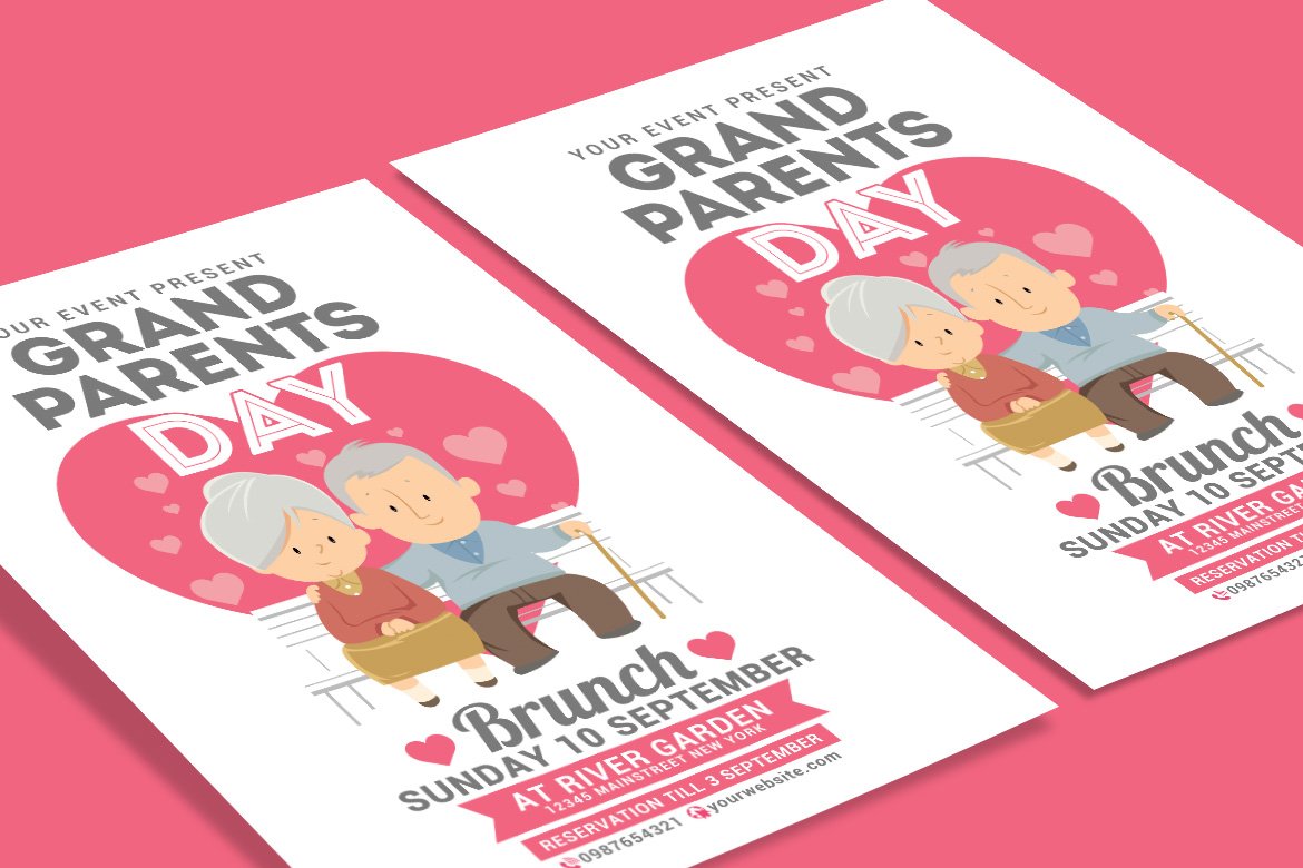 Grandparents Day Brunch (65203) | Flyers | Design Bundles