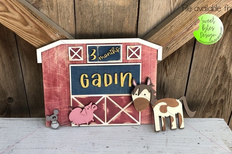 Barn/Farm Theme Milestone Set (562201) | Cut Files | Design Bundles