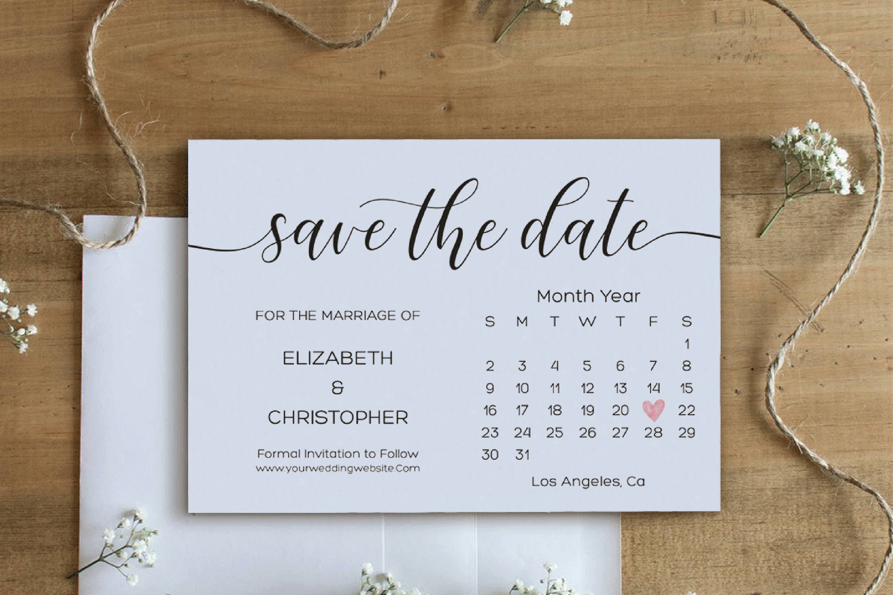 Printable Save The Date
