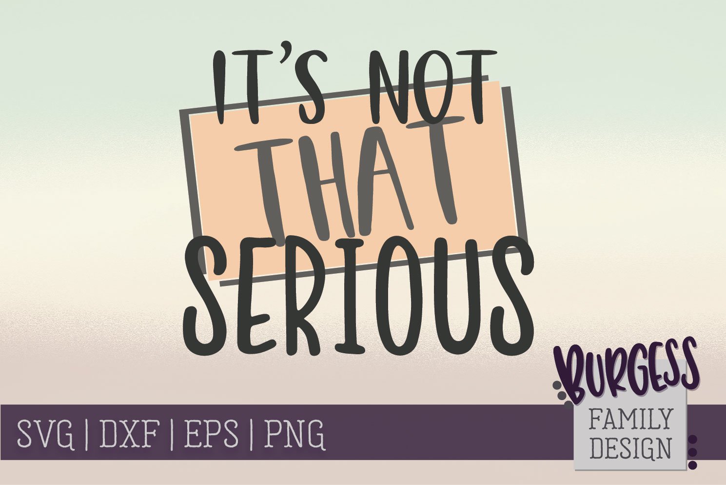 It's not that serious | SVG DXF EPS PNG (114560) | SVGs | Design Bundles