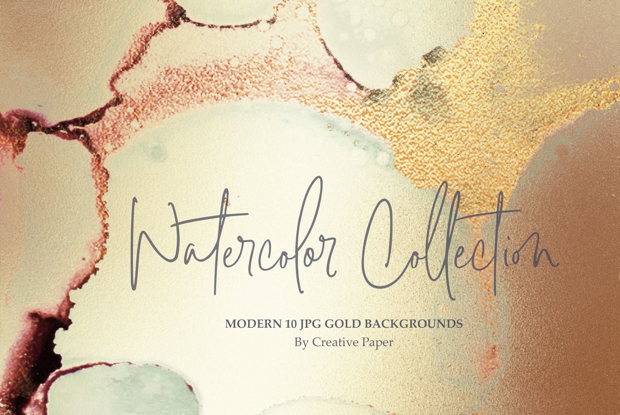 Rose Gold Watercolor Foil Textures