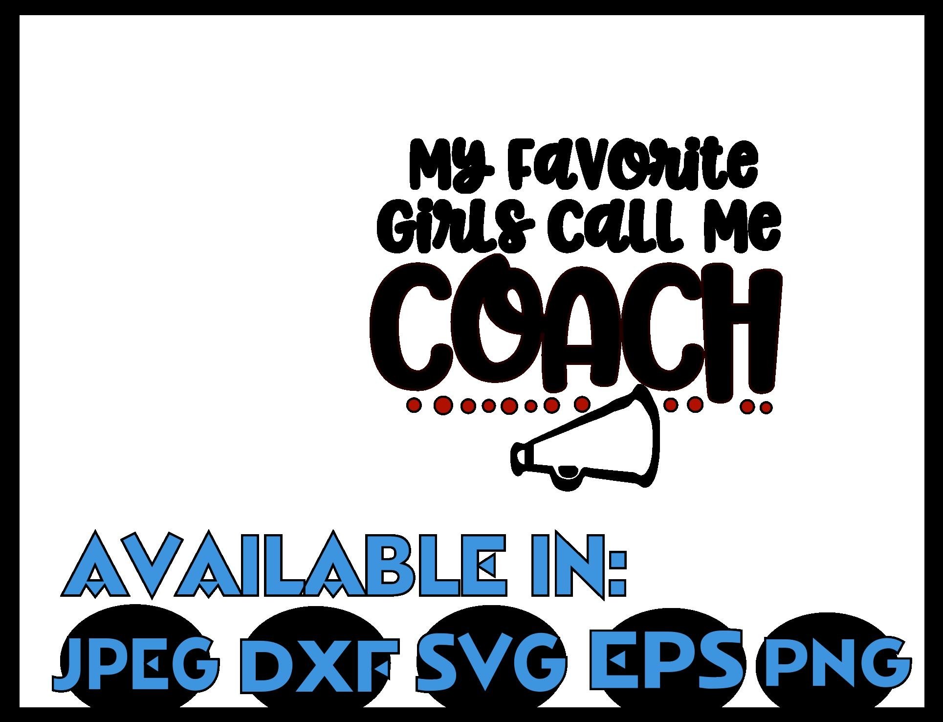 Cheer coach SVG DXF JPEG Silhouette Cameo Cricut coach svg (128095 ...