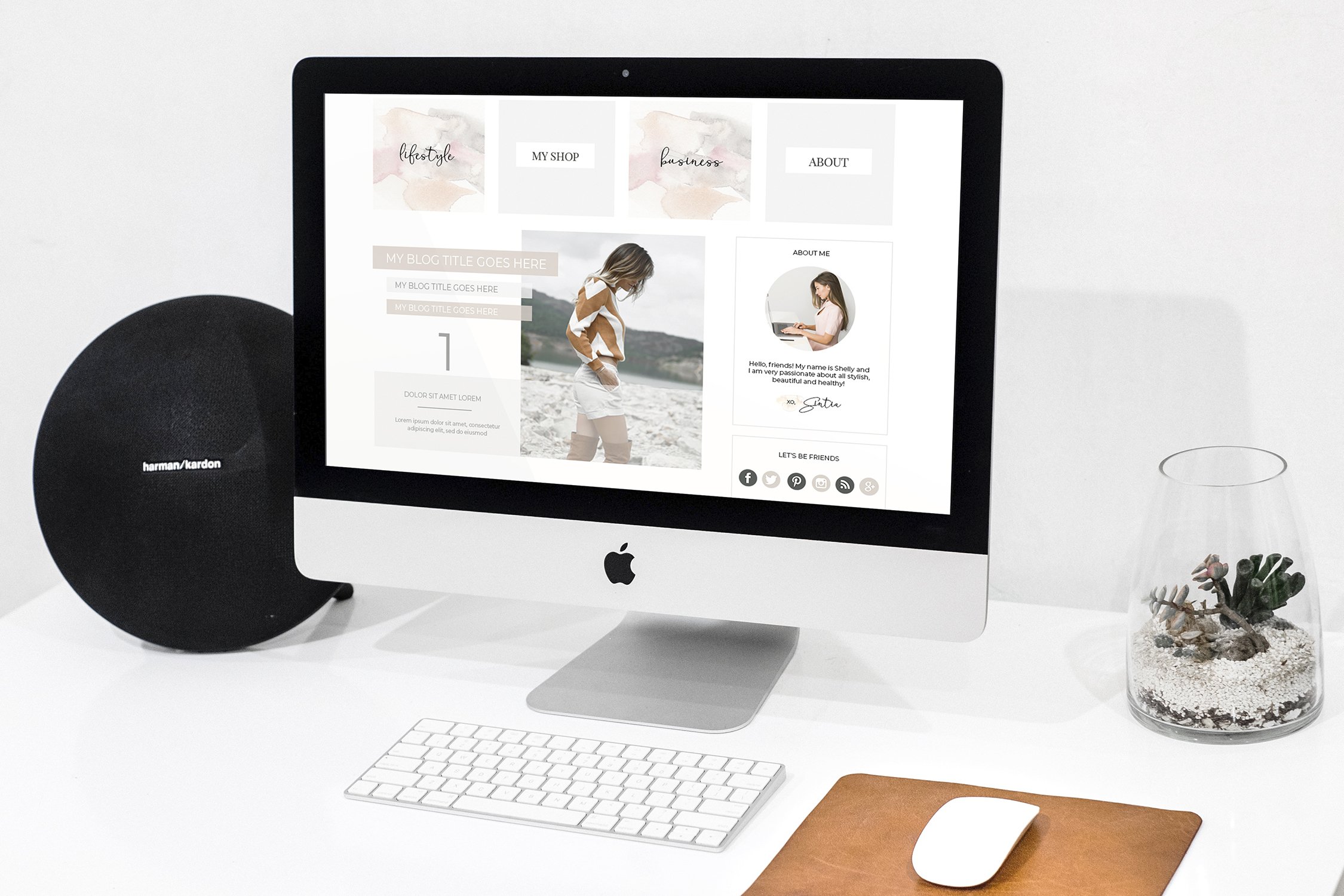 Webdesign Template DIY Blog BEIGE CHIC