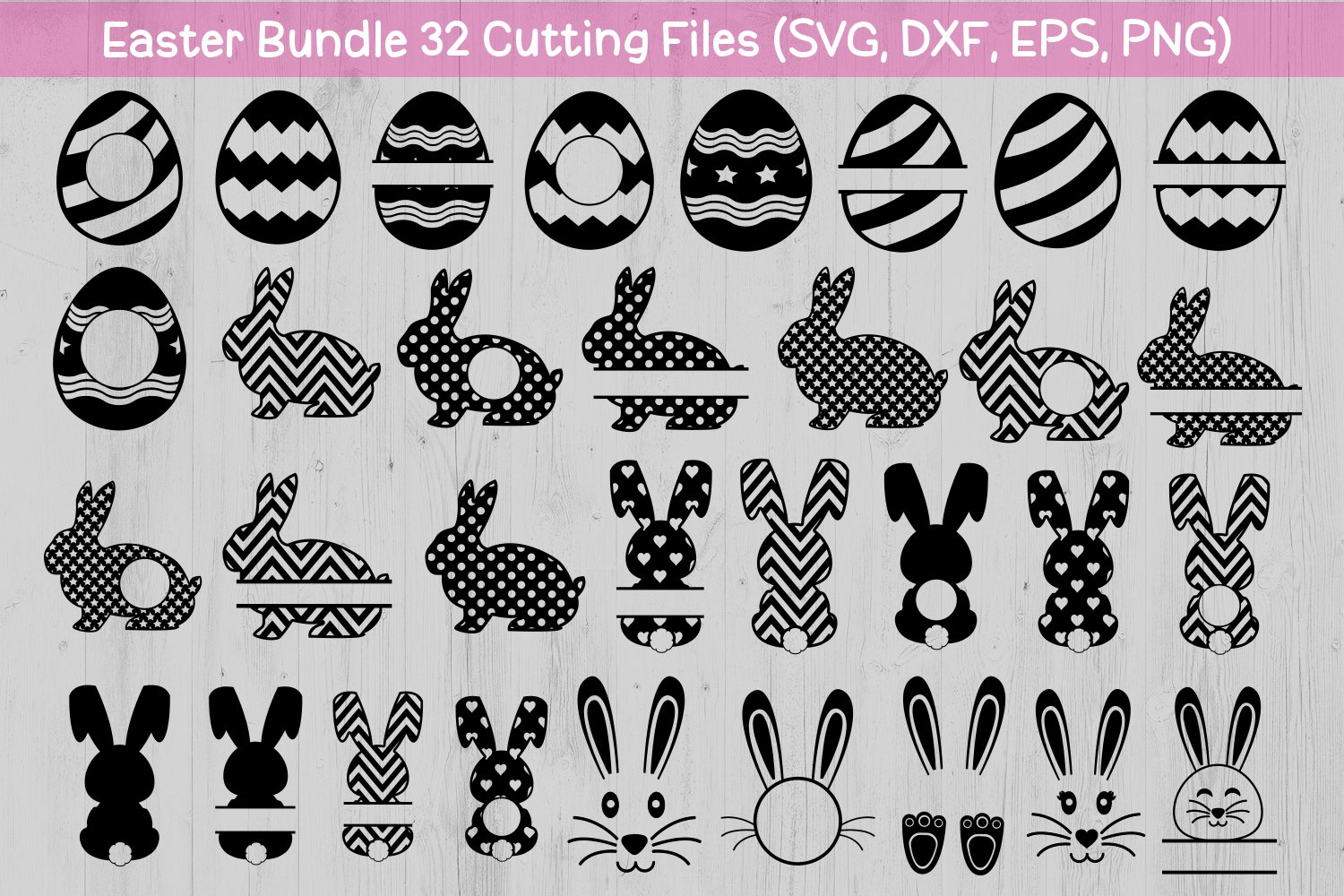 Easter Cutting Files Bundle Volume 2, 32 Cutting Files. (75902) | Cut ...