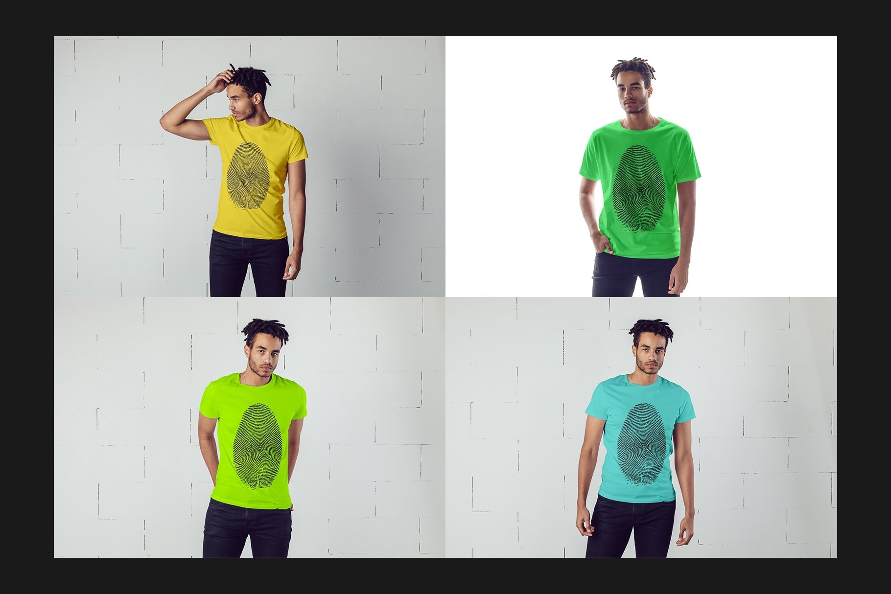African Men T-Shirt Mock-Up Set (765551) | Clothing | Design Bundles