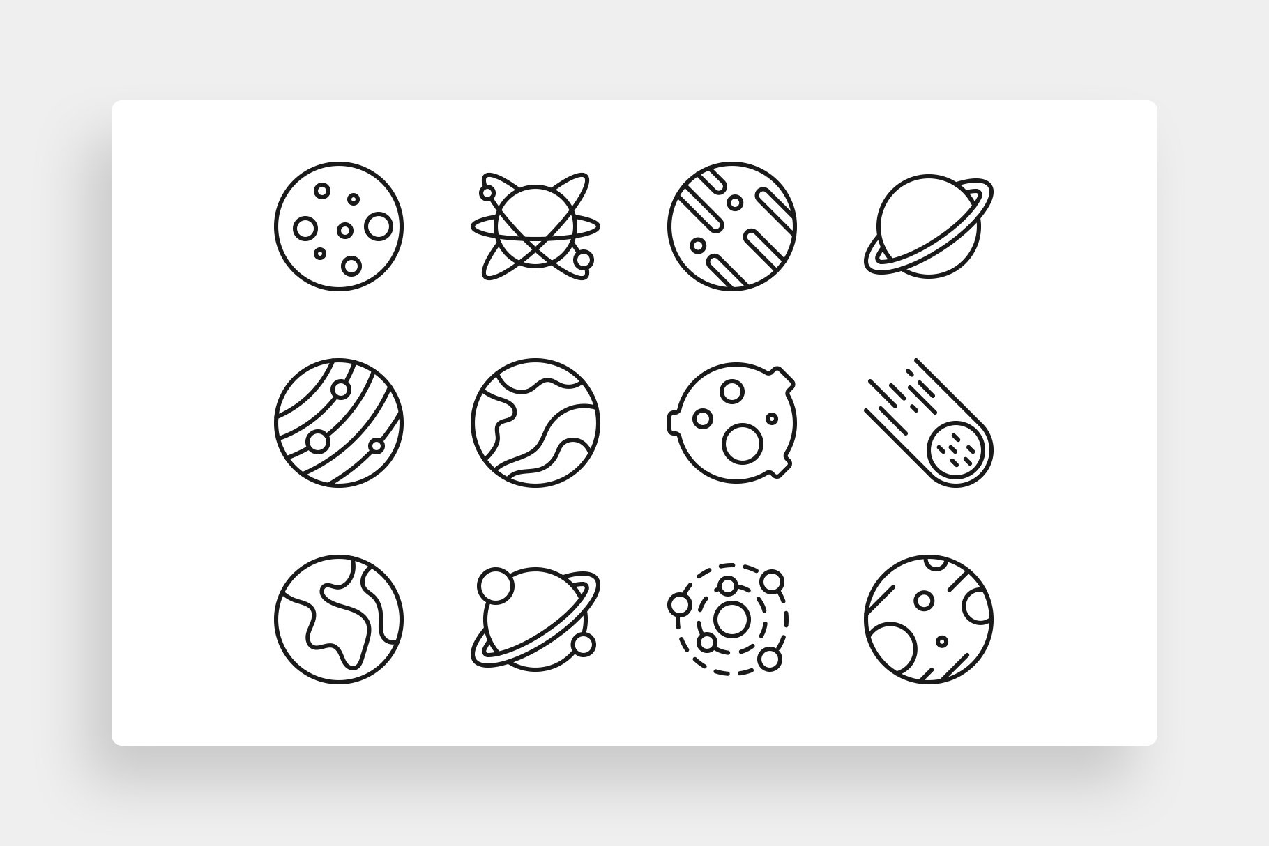 Planets & Space Minimalist Modern Icons