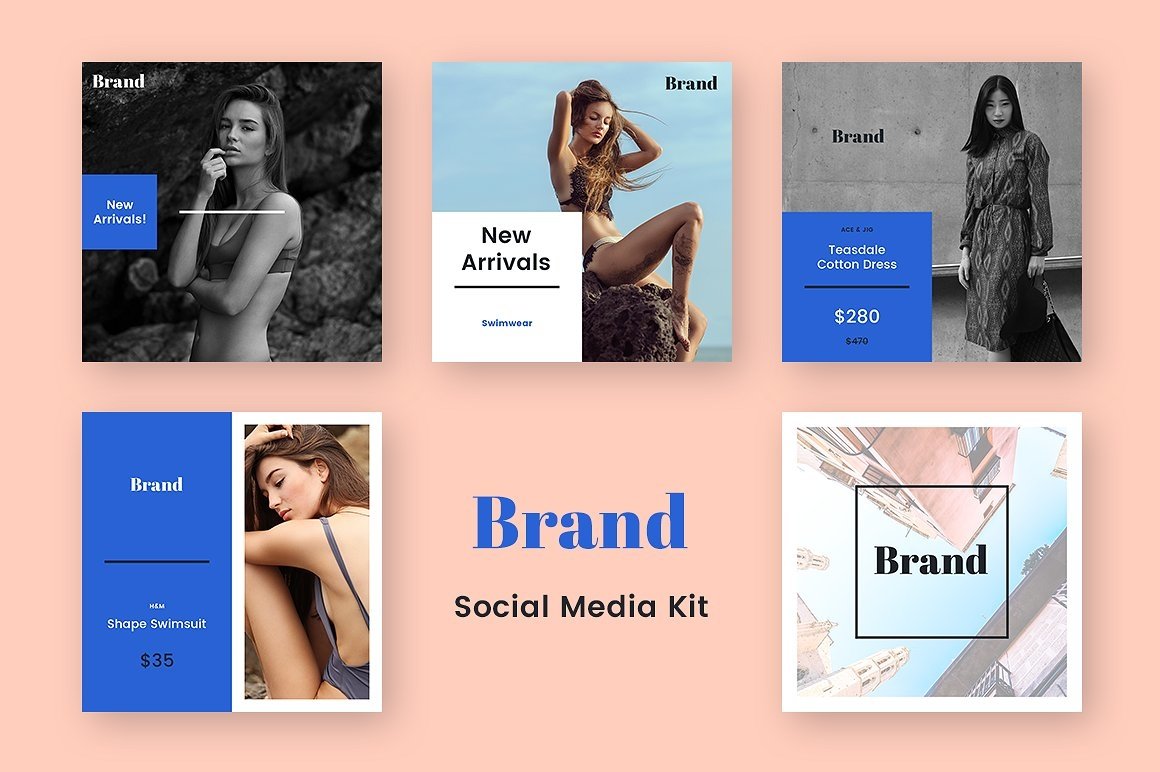 Brand Social Media Kit (182555) | Branding | Design Bundles