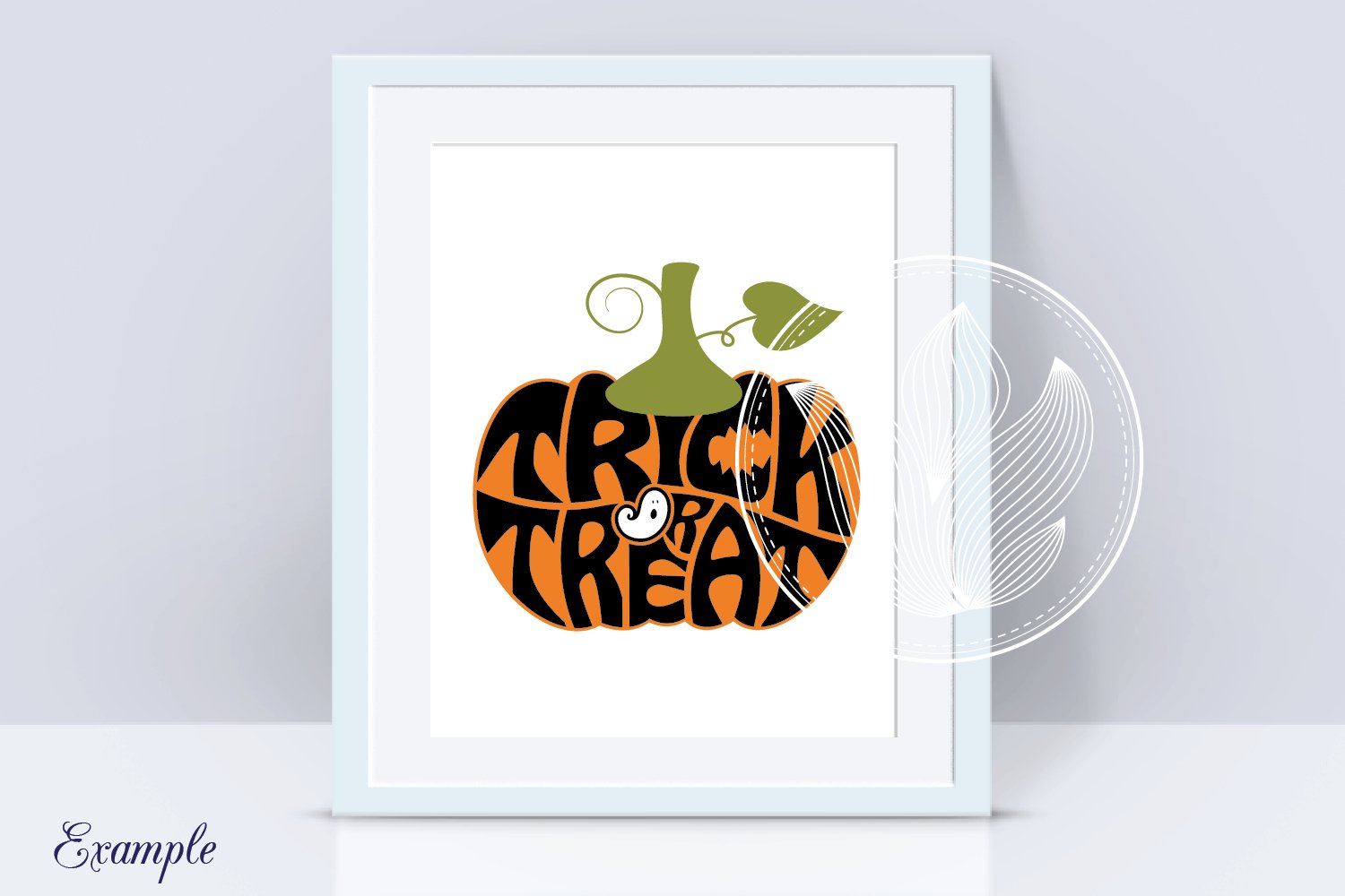 Trick or Treat Halloween Word Art pumpkin shape, svg, png (114077 ...