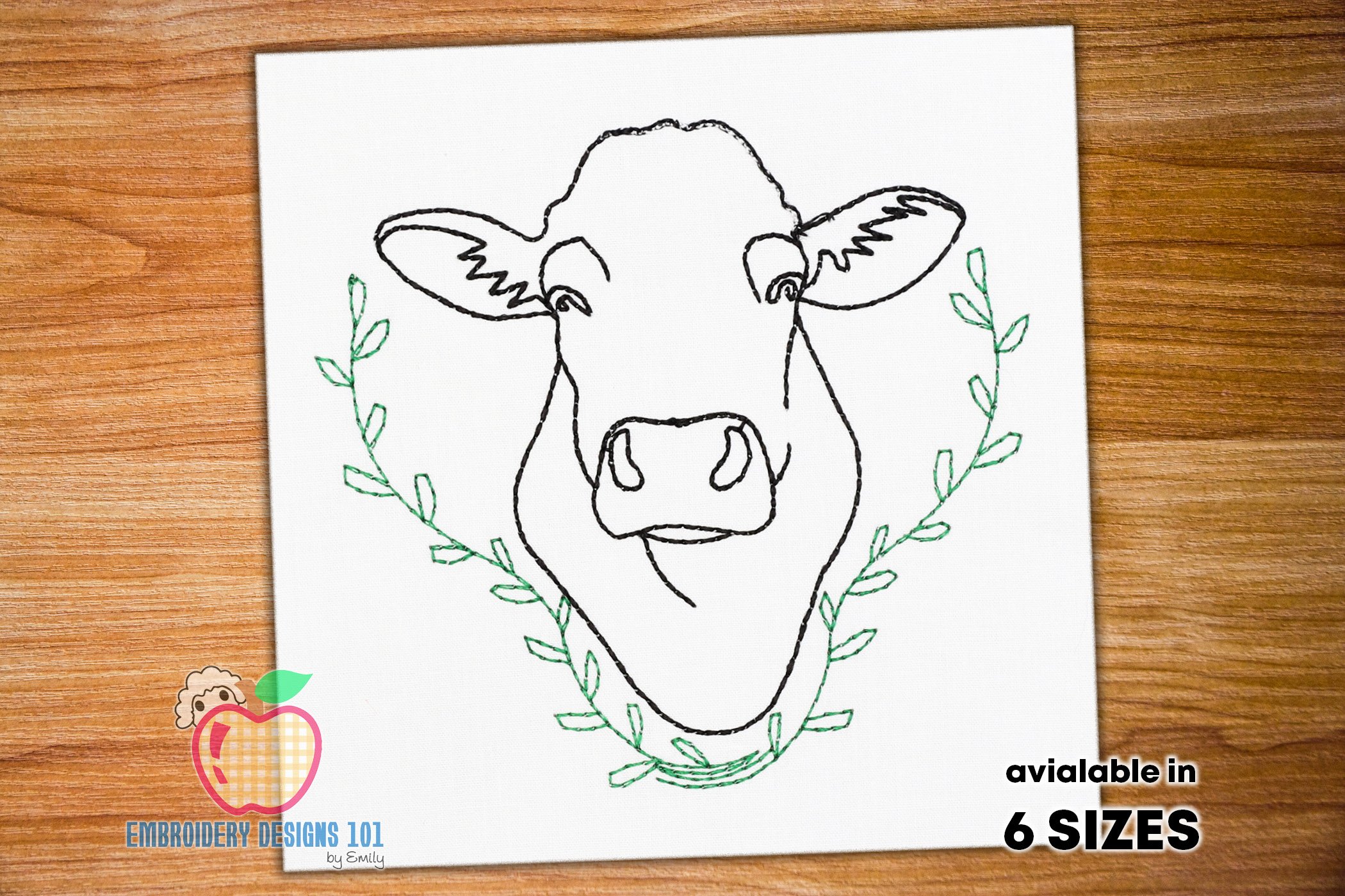 Black Angus Head (1226861) | Embroidery Designs | Design Bundles