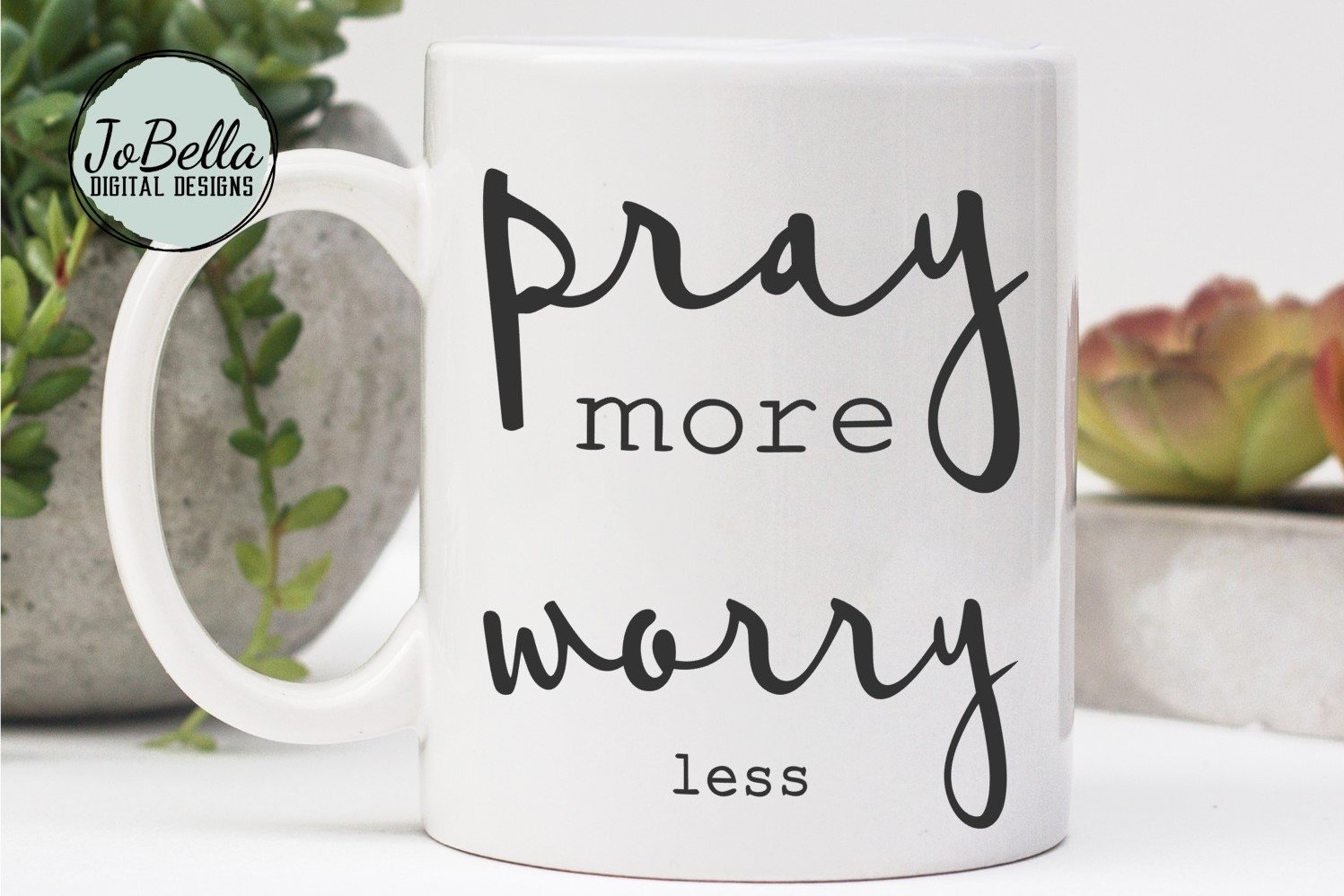 Pray More Worry Less SVG and Printable Christian Design (229444) | Cut ...