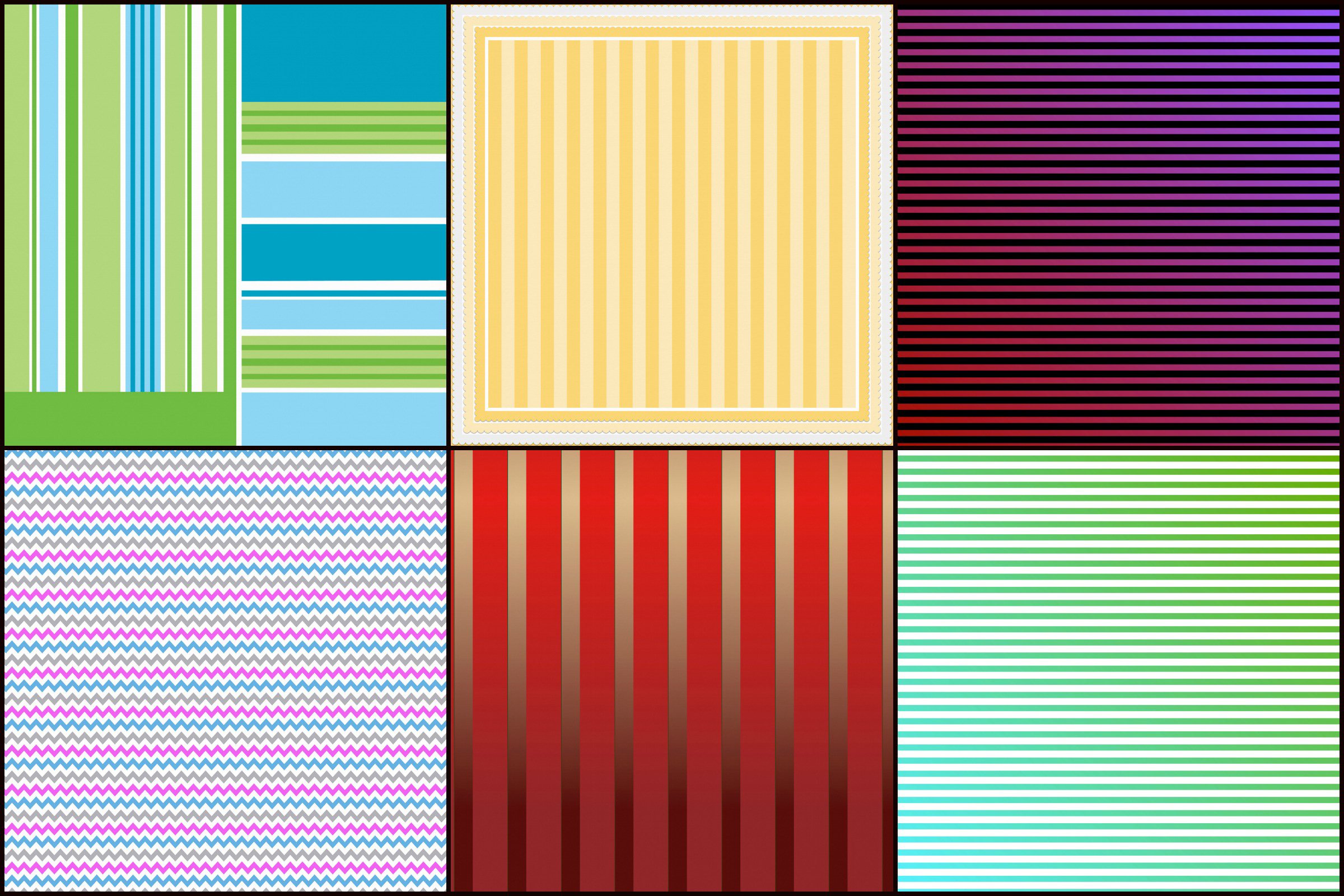 Stripes and Chevron Variety Digital Paper Pack (580831) | Patterns ...