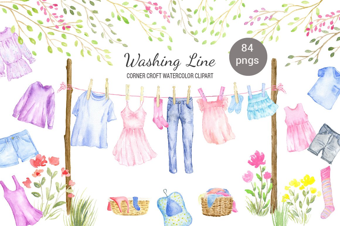 Clothesline Clipart
