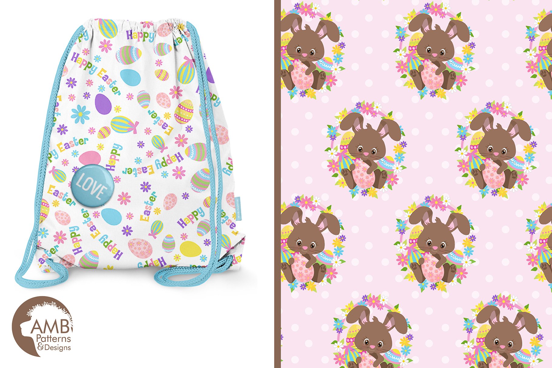 Choco Easter patterns, Choco Easter papers AMB-1177 (109527) | Patterns ...