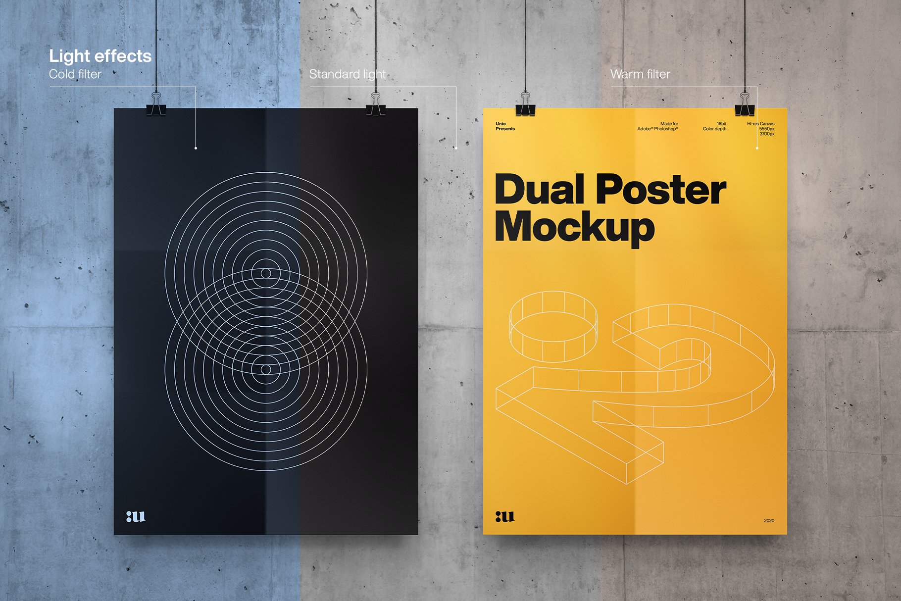 Dual Poster Mockup (665572) | Exhibition | Design Bundles