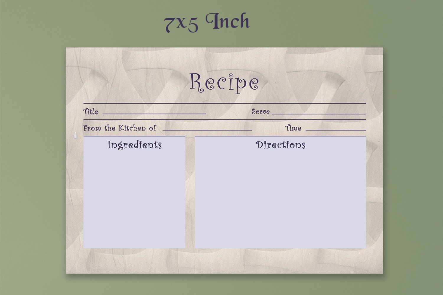 Artistic Recipe Card Template V28 (854223) | Instagram | Design Bundles