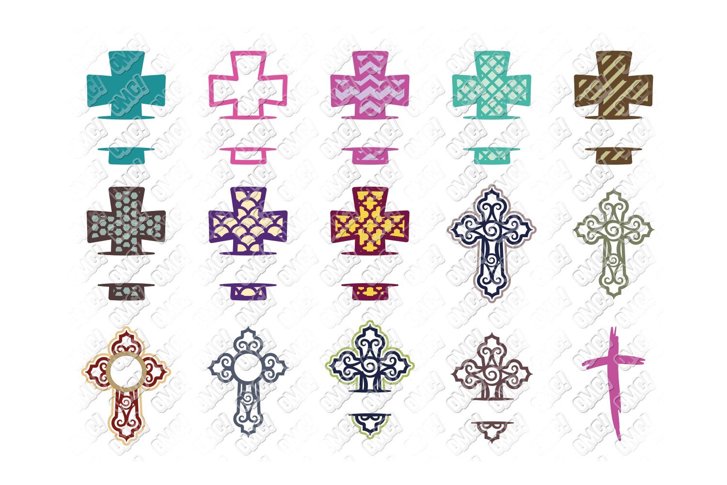 Cross SVG Monogram Bundle in SVG/DXF/PNG/JPEG/EPS (106948) | Cut Files ...