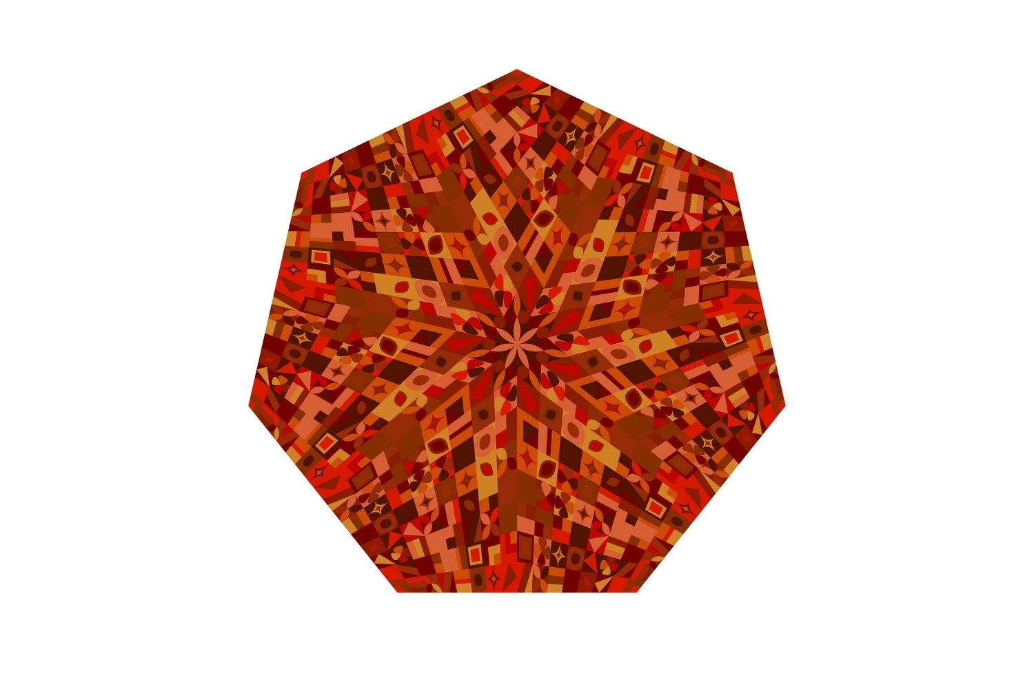 6 Mosaic Pattern Heptagons (332931) | Decorations | Design Bundles