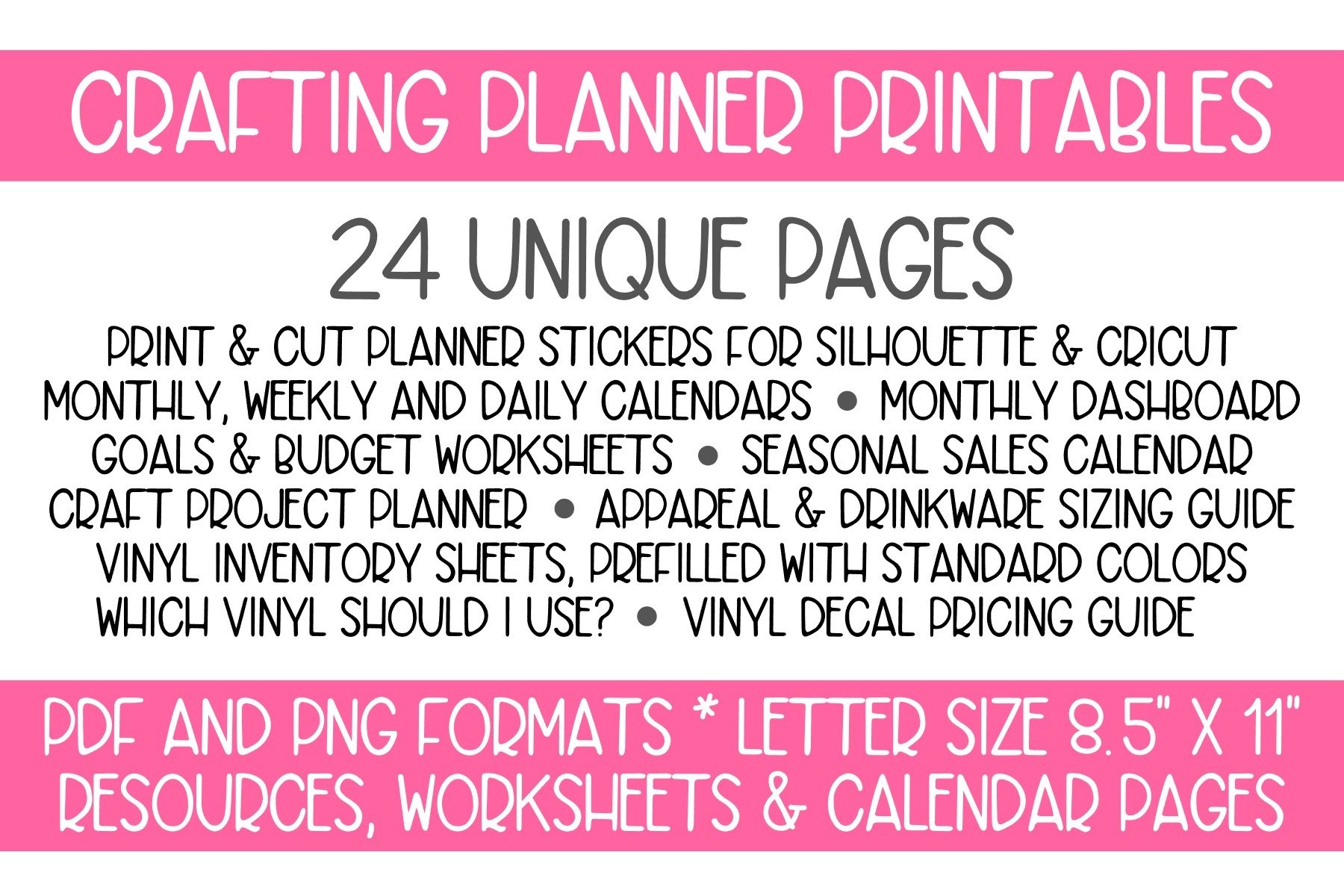 The Ultimate Craft Planner Printable Set PDF and PNG (657904 ...