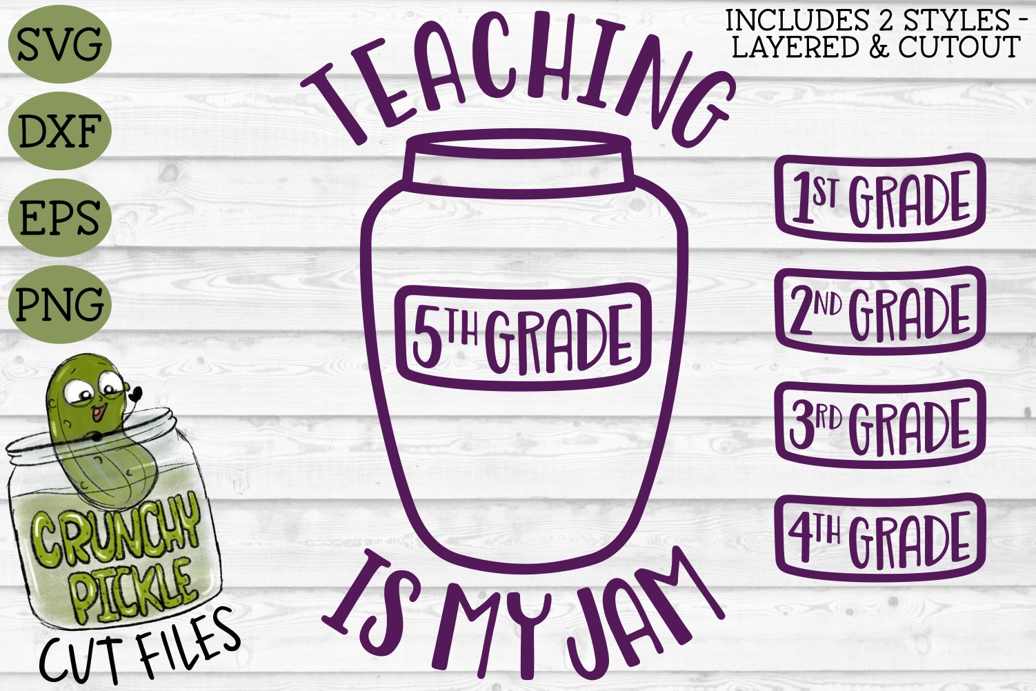 Teaching is my Jam School / Teacher SVG (144413) | Cut Files | Design ...