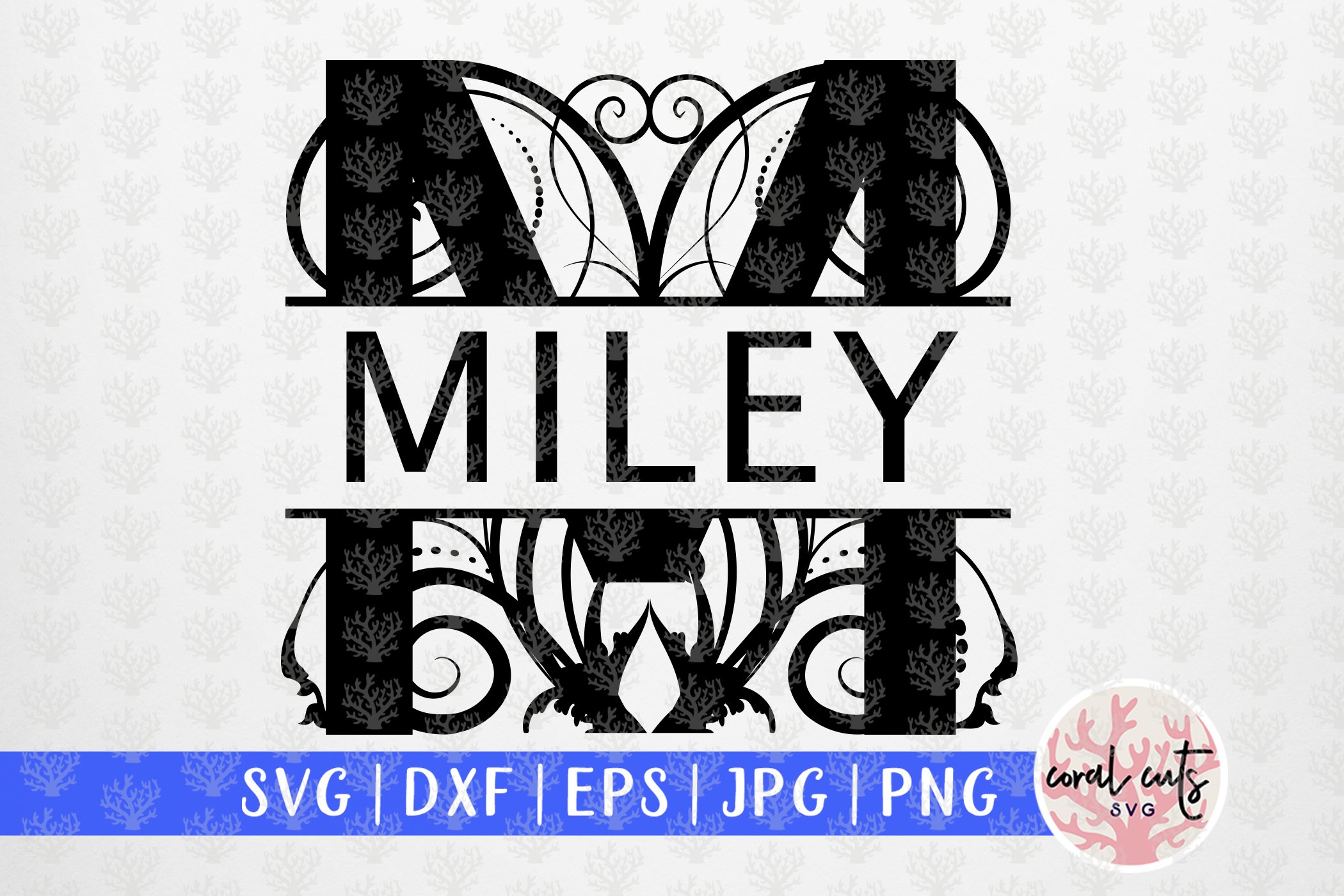 Split Monograms 26 Swirls Letters Laser Cut Svg Svg | Ahoy Comics