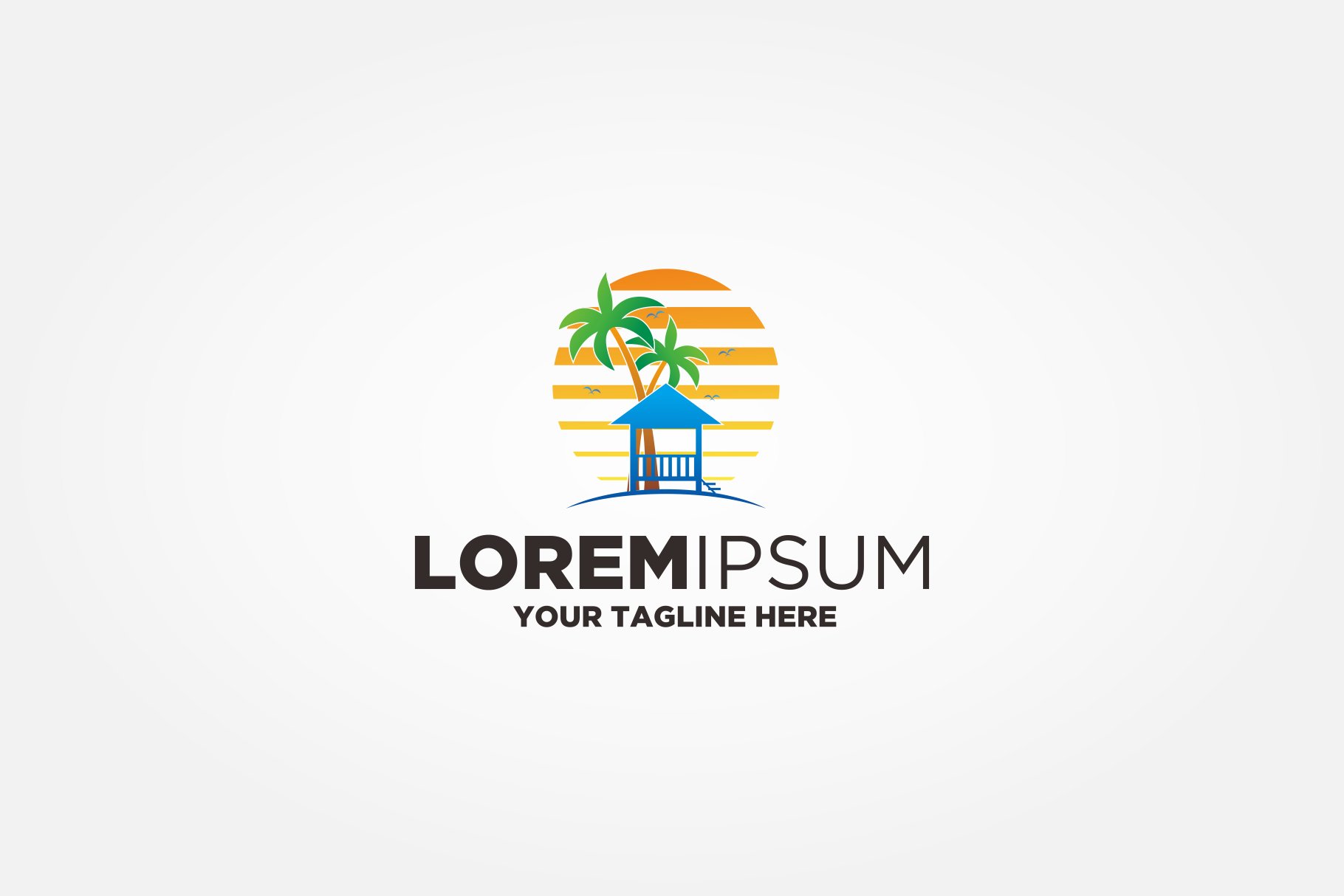 Sunset Resort Logo (559926) | Logos | Design Bundles