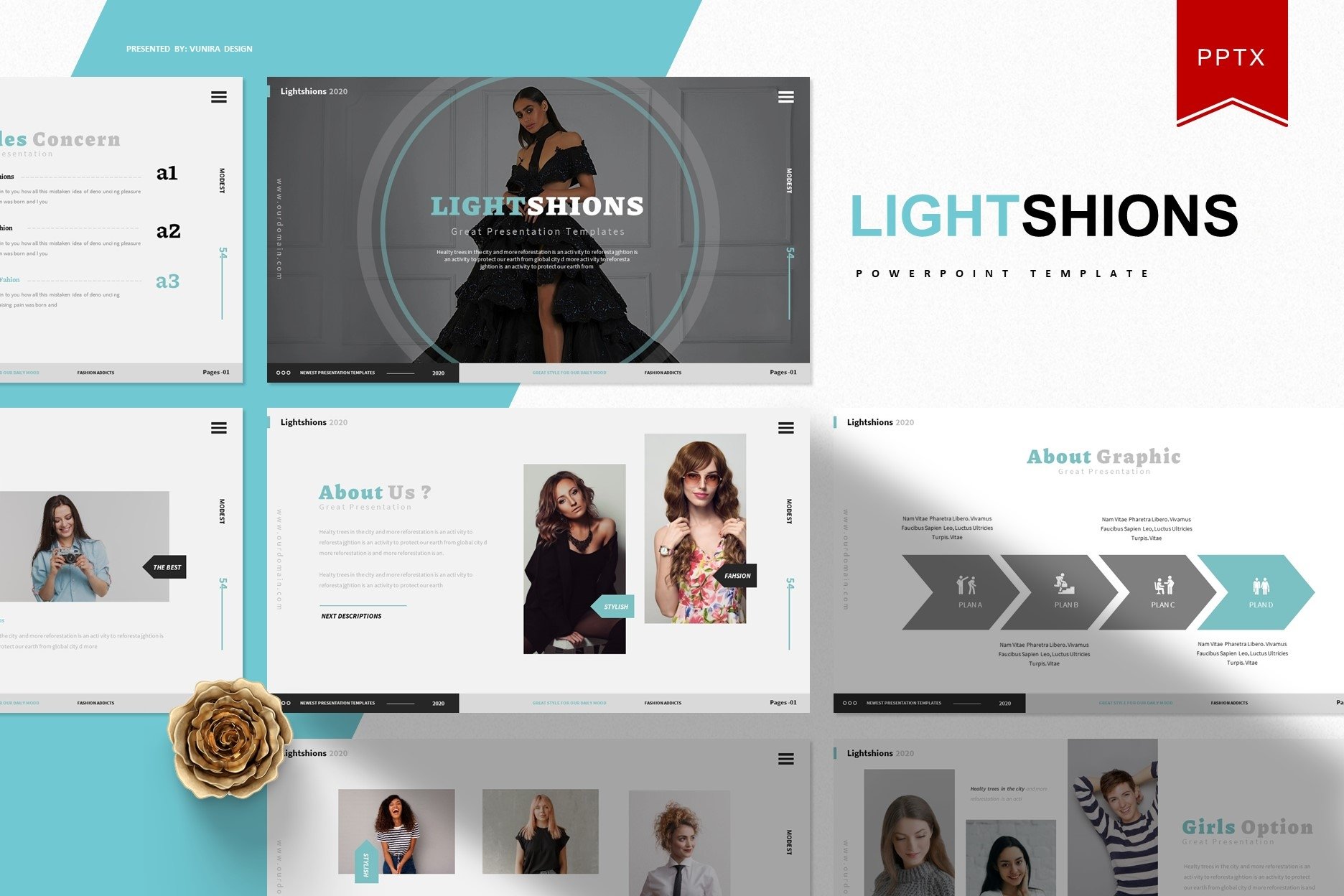 Lightshion | Powerpoint Template (1004309) | Powerpoint | Design Bundles