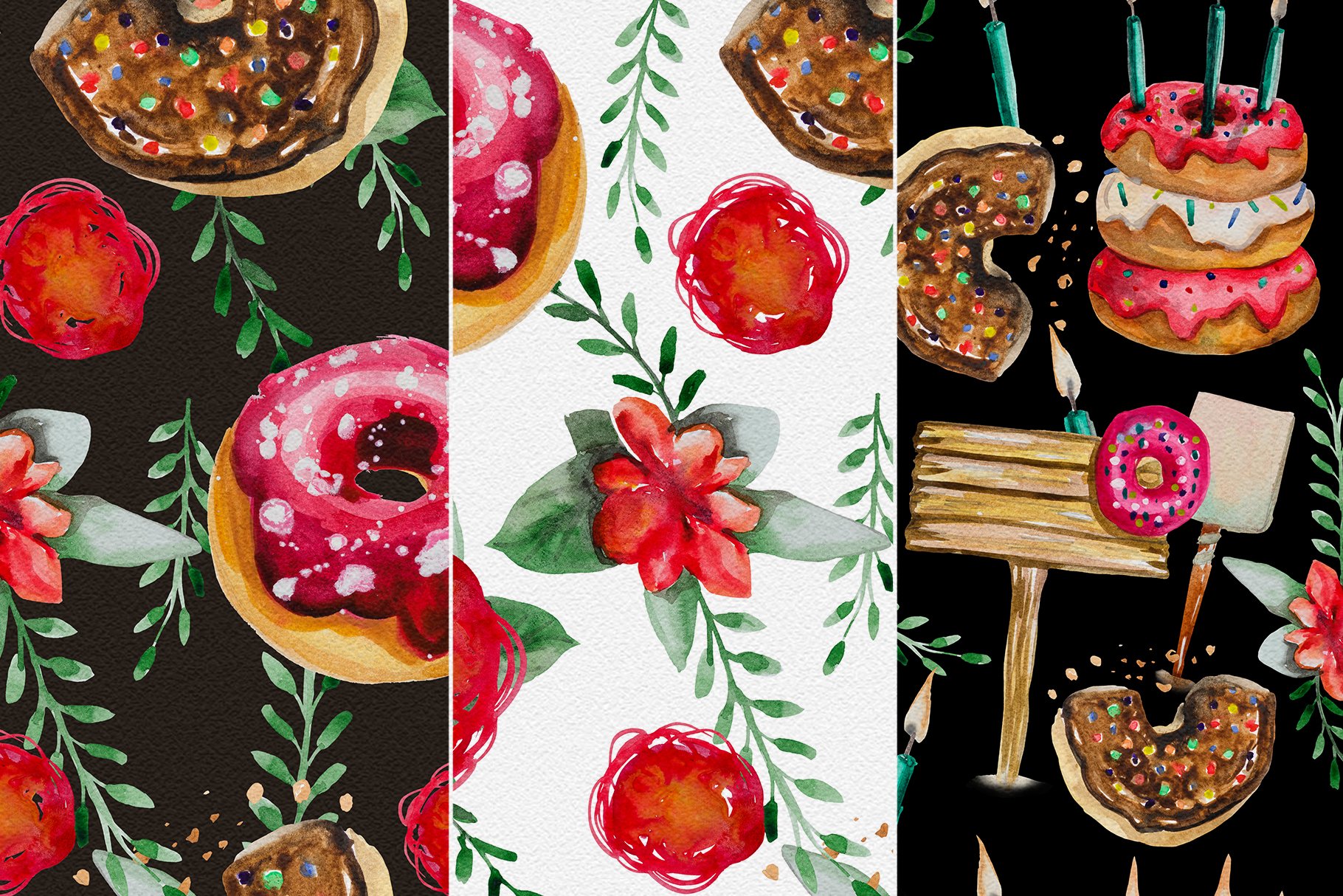 Donut Pattern (61420) | Patterns | Design Bundles